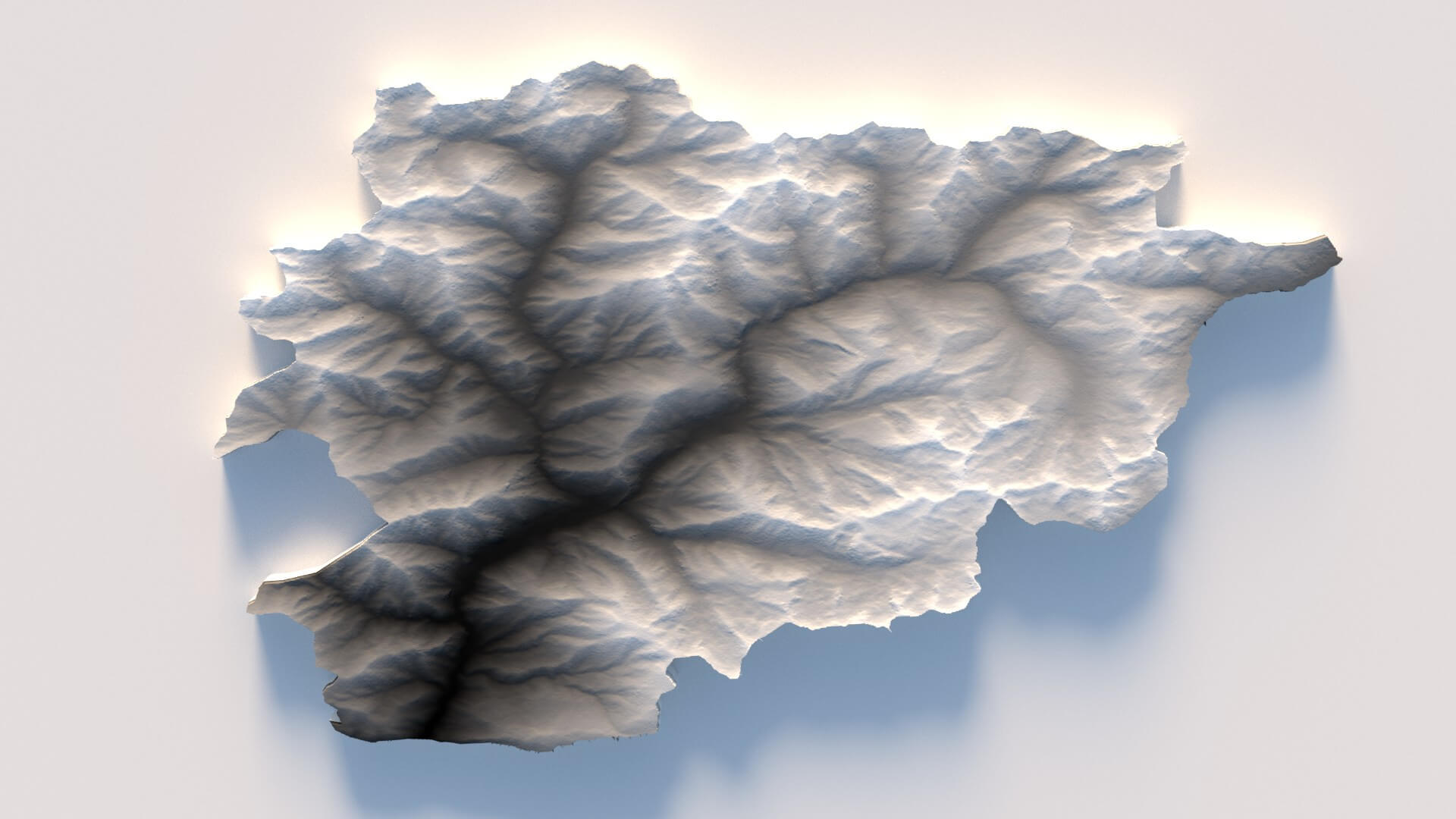 Andorra Terrain Map - 3D Model by 3dstudio