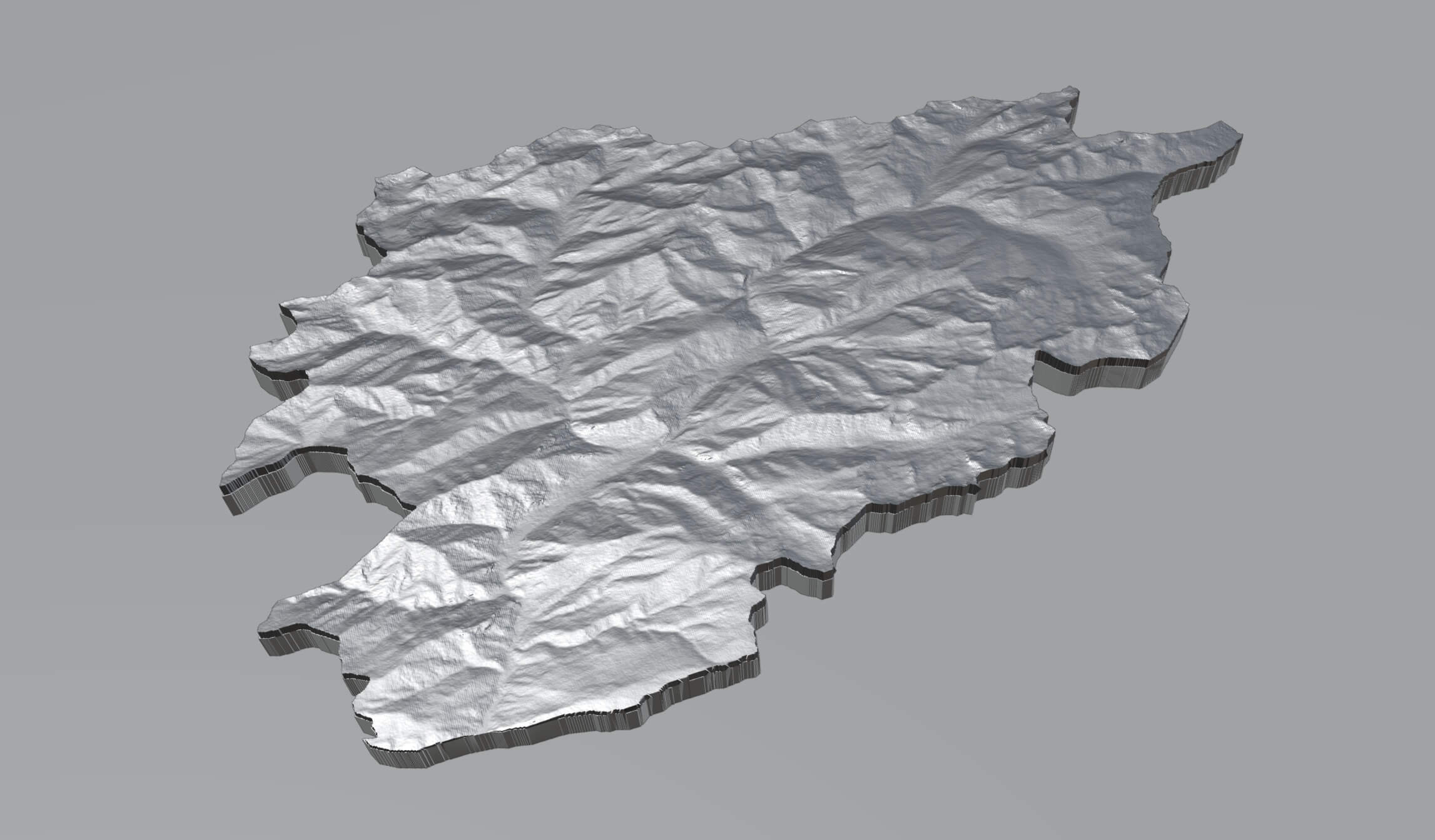 Andorra Terrain Map - 3D Model by 3dstudio