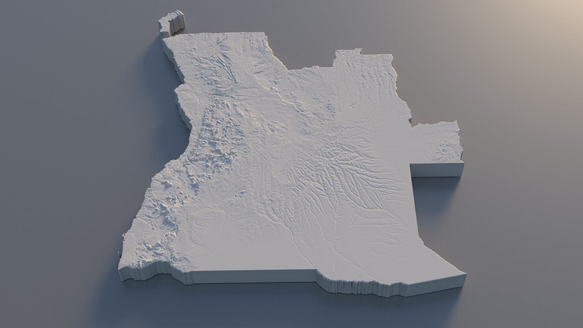 Angola Terrain Map - 3D Model by 3dstudio