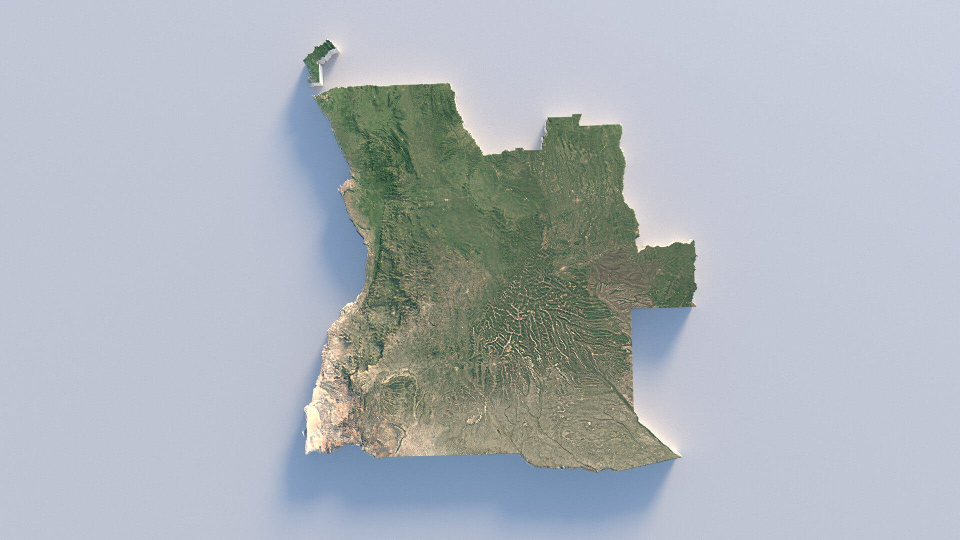 Angola Terrain Map - 3D Model by 3dstudio