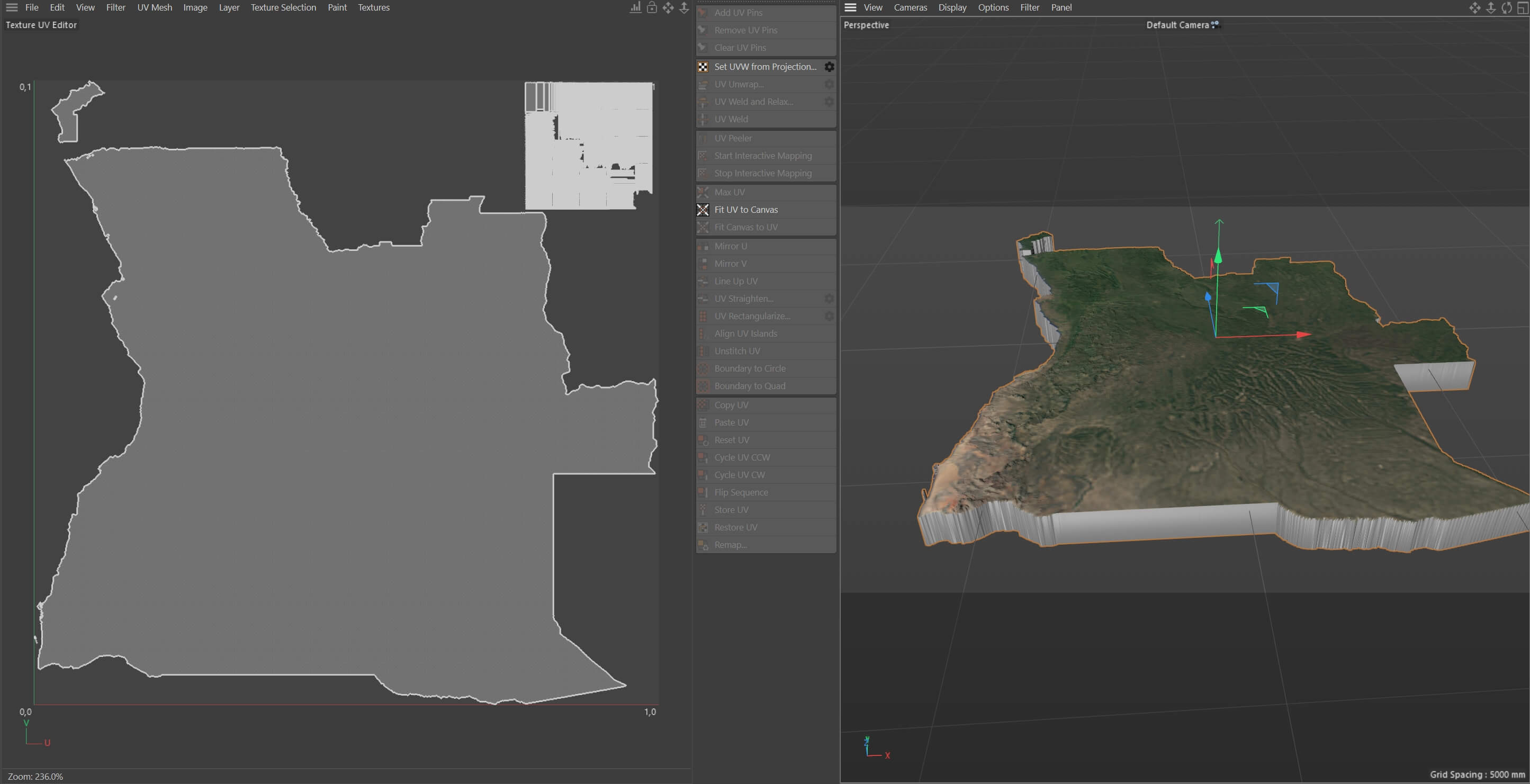 Angola Terrain Map - 3D Model by 3dstudio