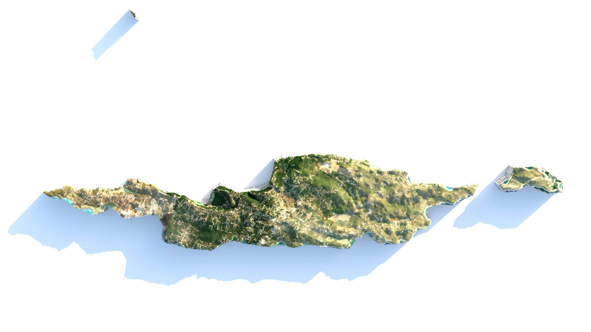 Anguilla Terrain Map - 3D Model by 3dstudio