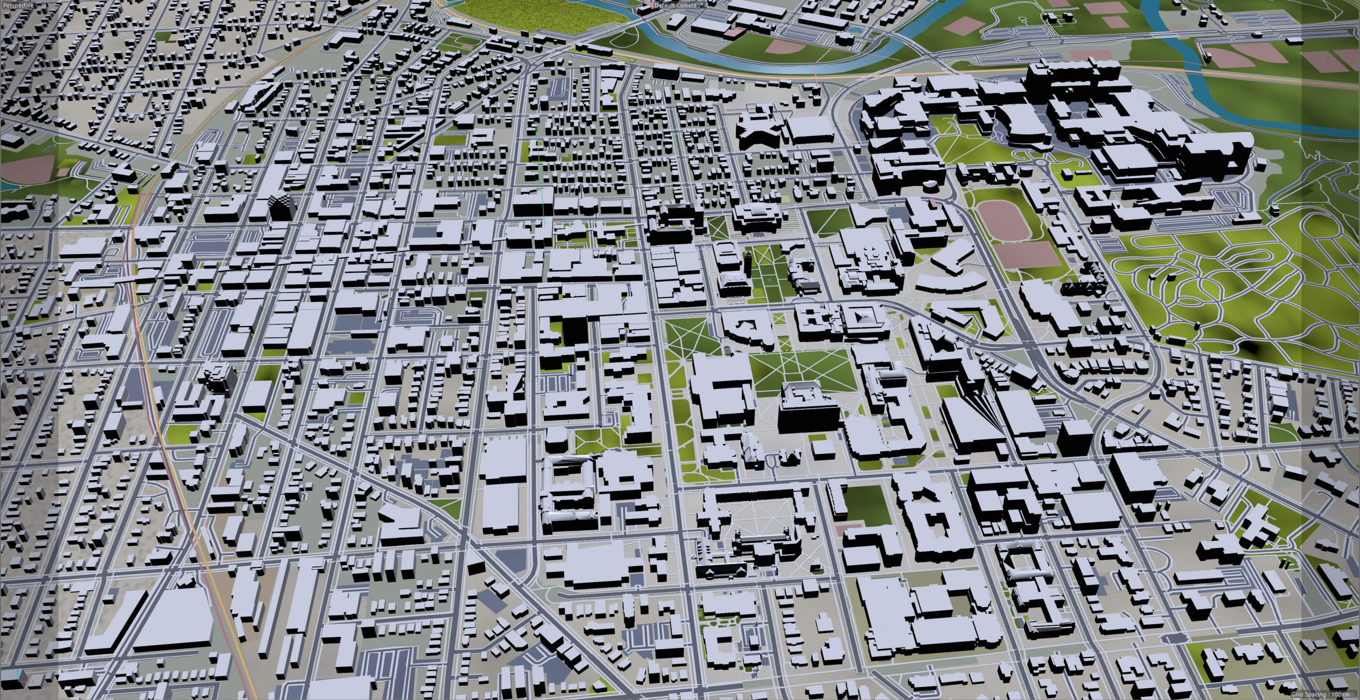 Ann Arbor Michigan USA Downtown 8km - 3D Model by 3dstudio