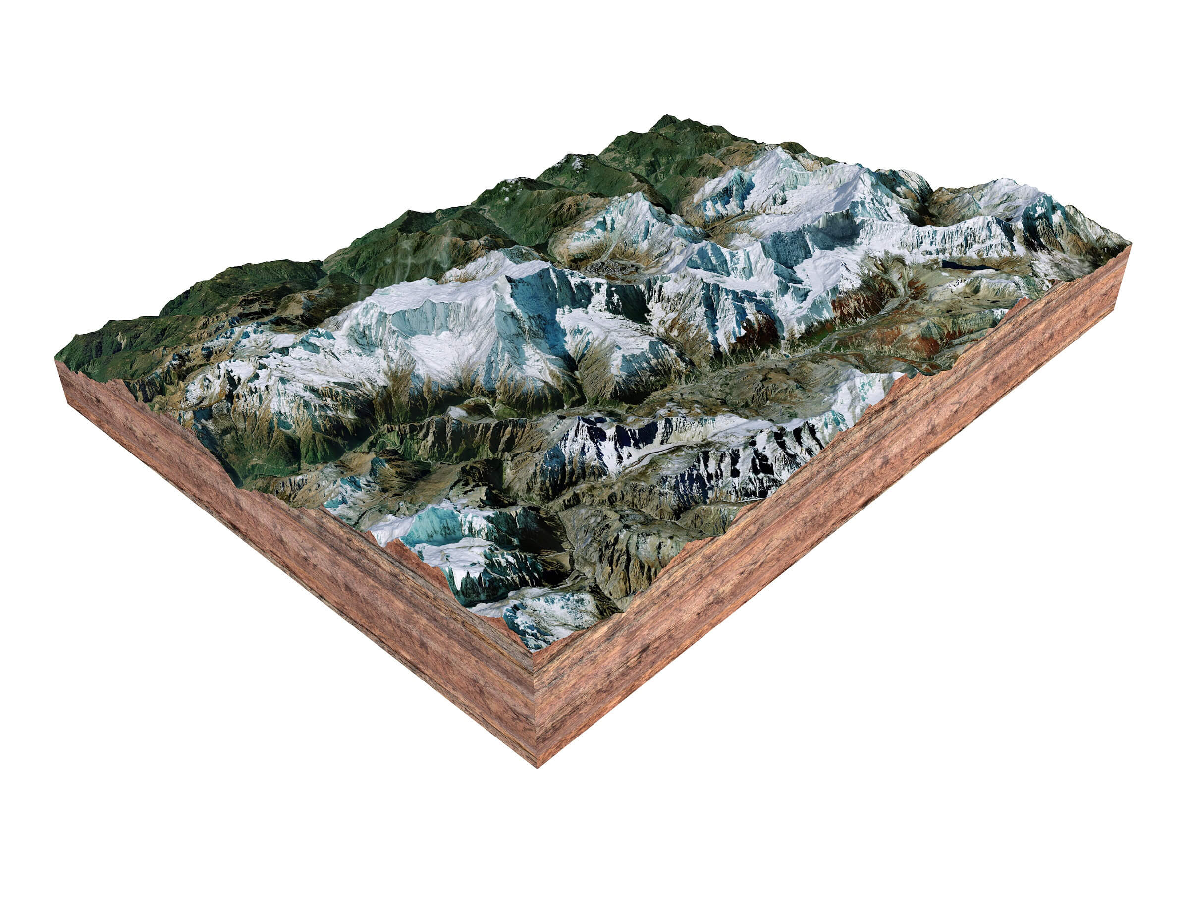 Annapurna Mountain Range Nepal Terrain 3D Model by 3dstudio