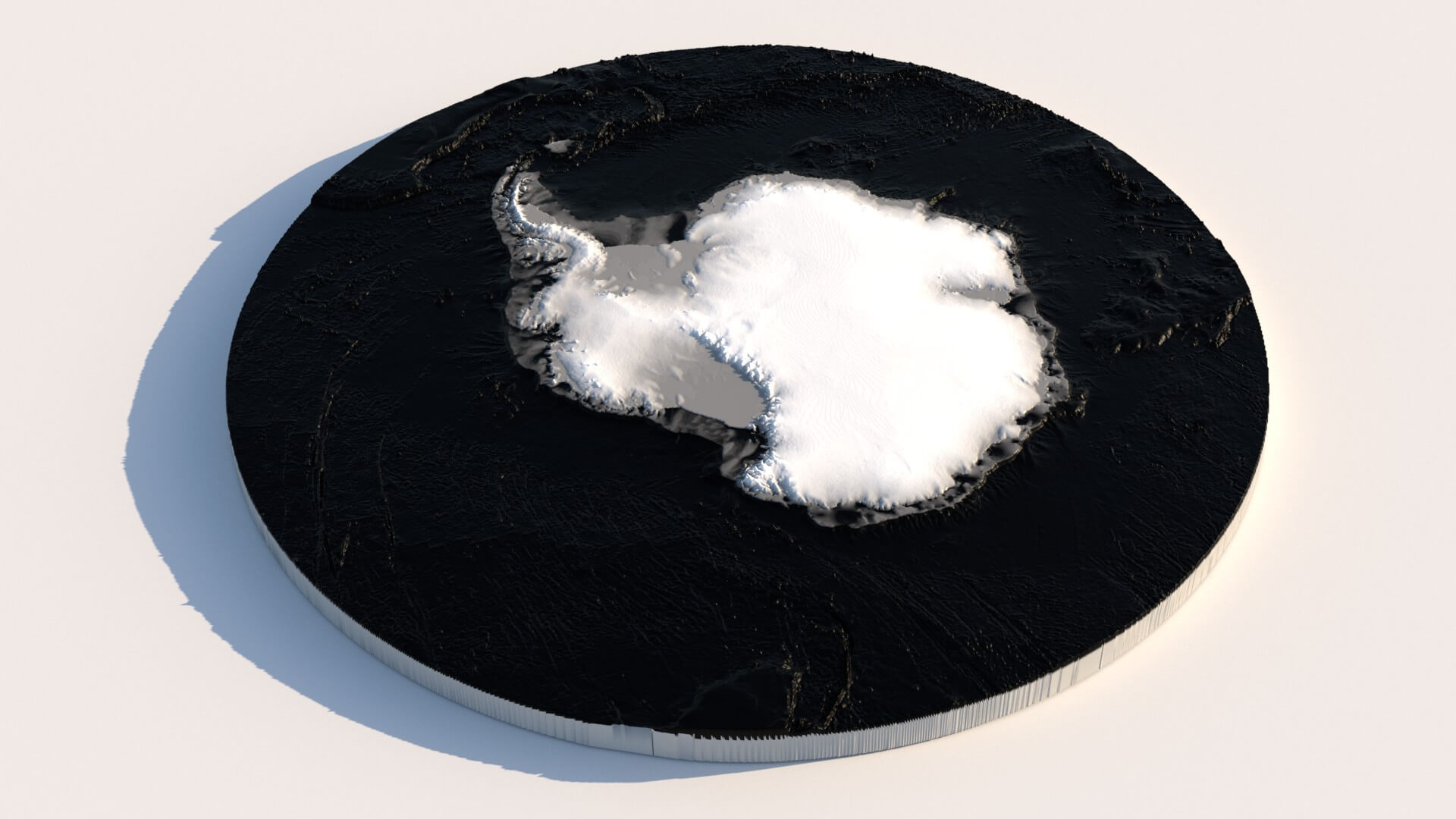 Antarctica Terrain Map - 3D Model by 3dstudio