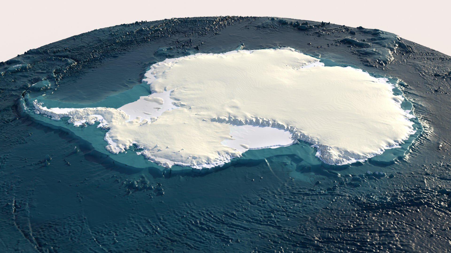Antarctica Terrain Map - 3D Model by 3dstudio