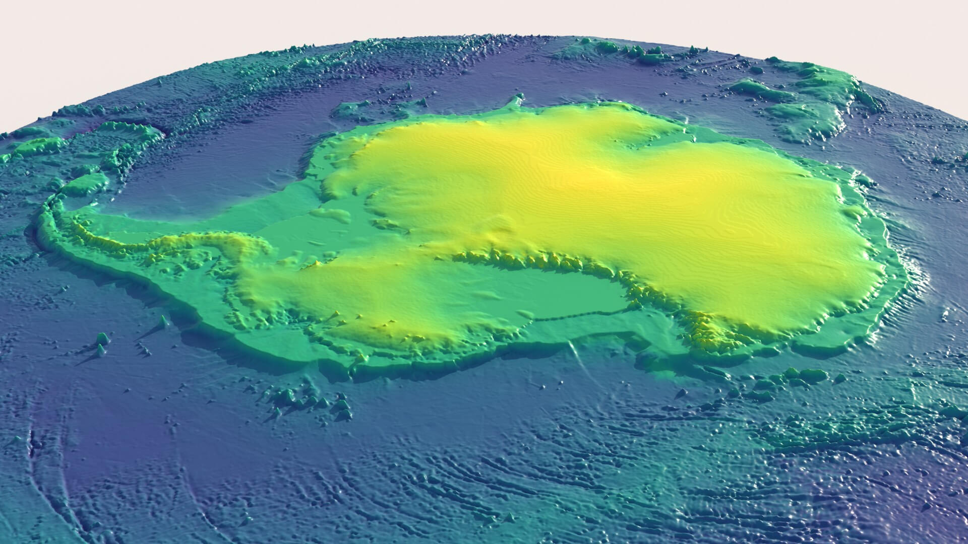 Antarctica Terrain Map - 3D Model by 3dstudio