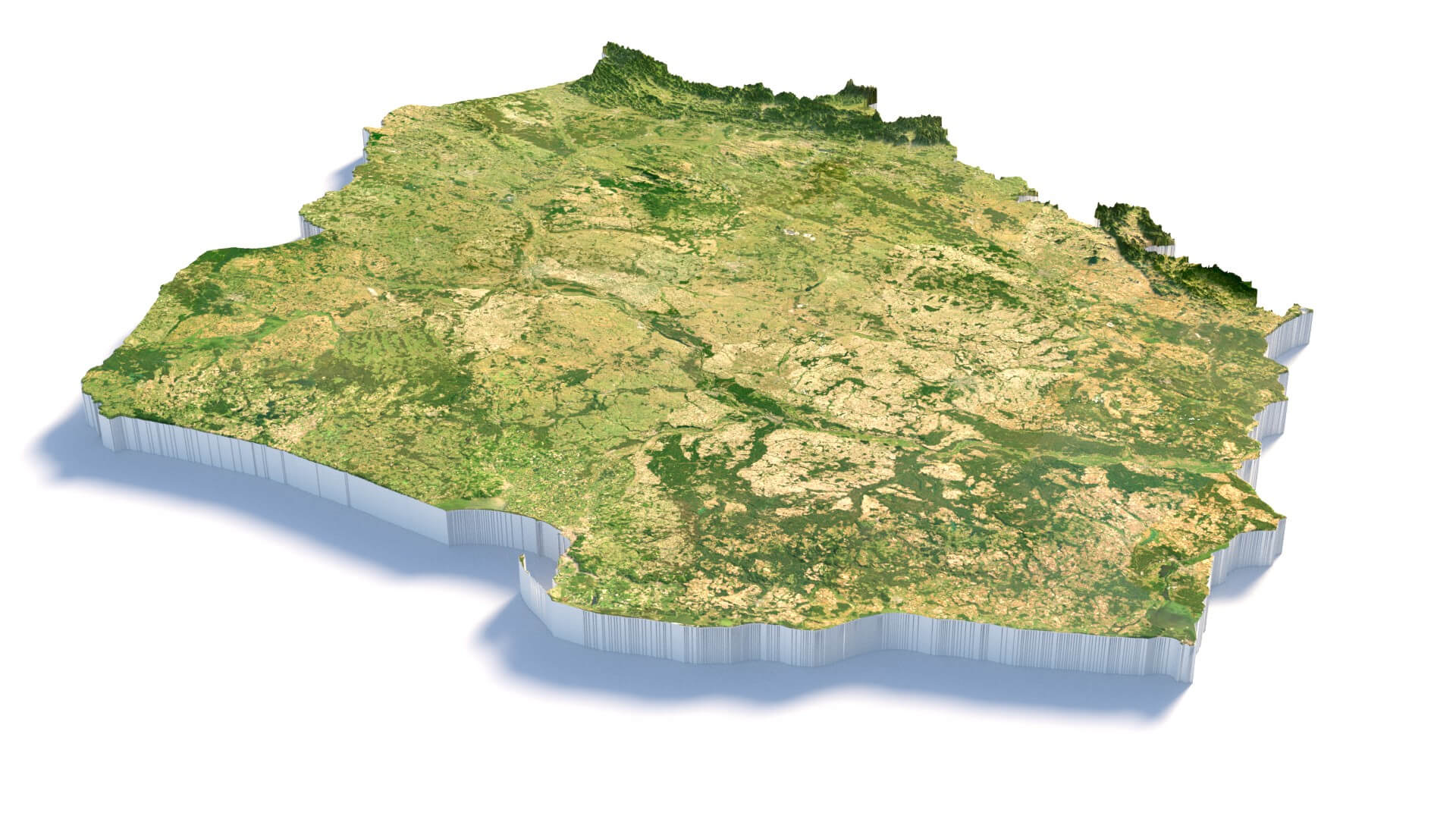 Poland Polska Terrain Map - 3D Model by 3dstudio