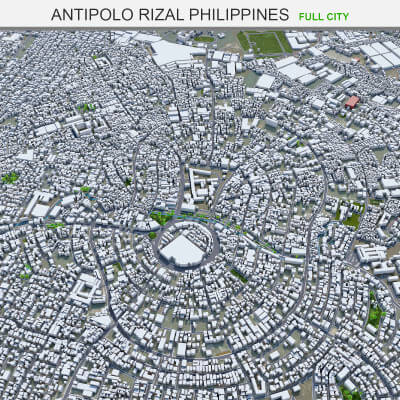Antipolo City Rizal Philippines 3D Model 30km by 3dstudio