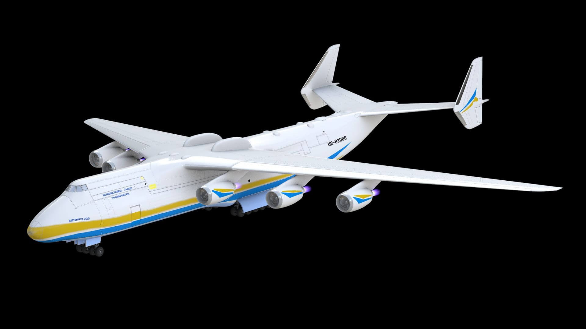 Antonov AN 225 Mriya - 3D Model by 3dstudio