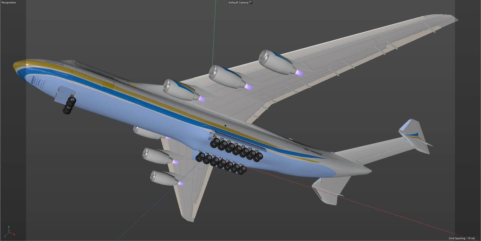 Antonov AN 225 Mriya - 3D Model by 3dstudio