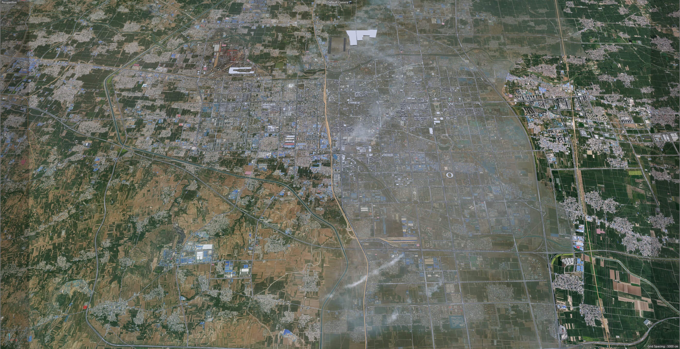 Anyang Henan City China 3D Model 40km by 3dstudio