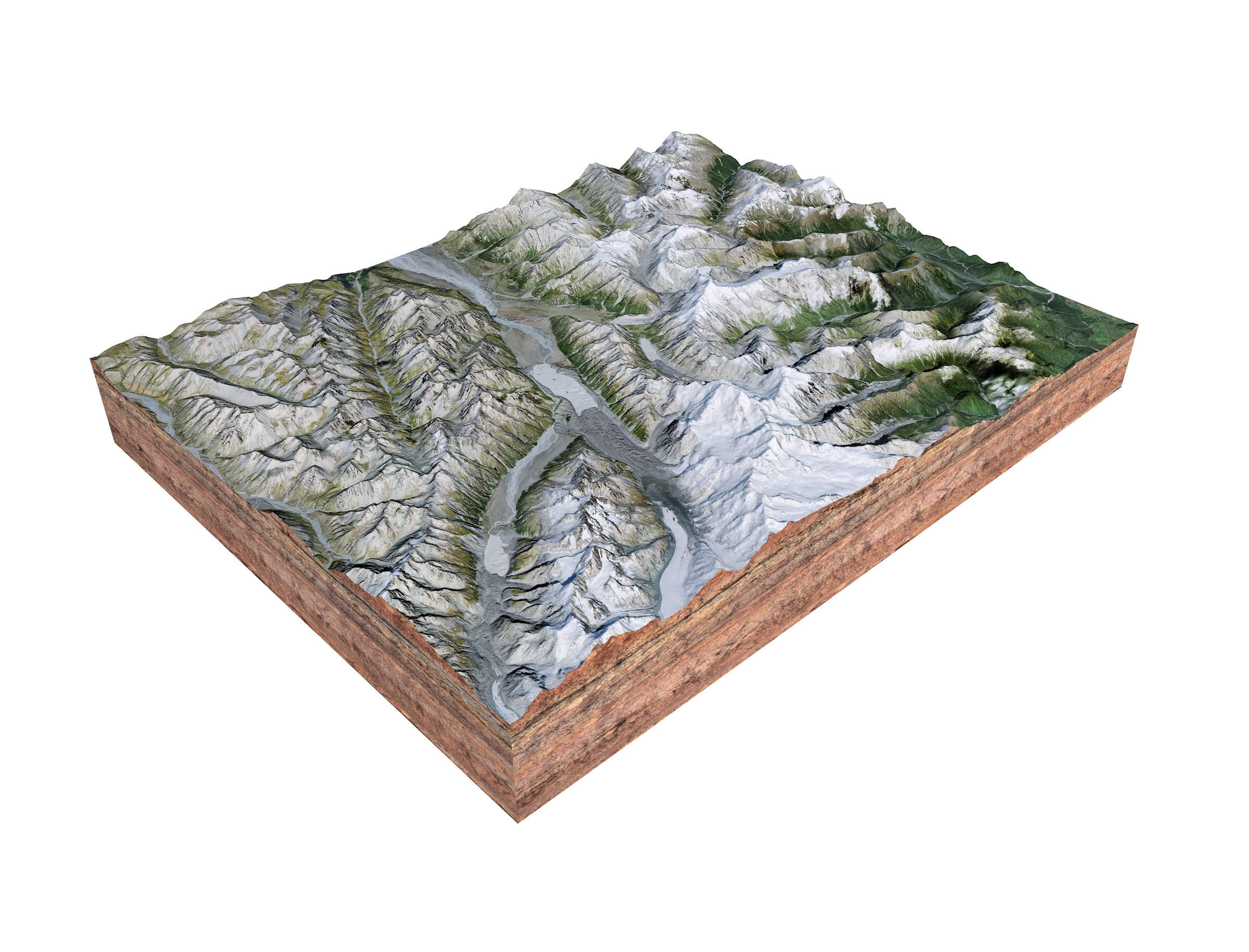 Aoraki Mount Cook New Zealand Terrain 3D Model by 3dstudio