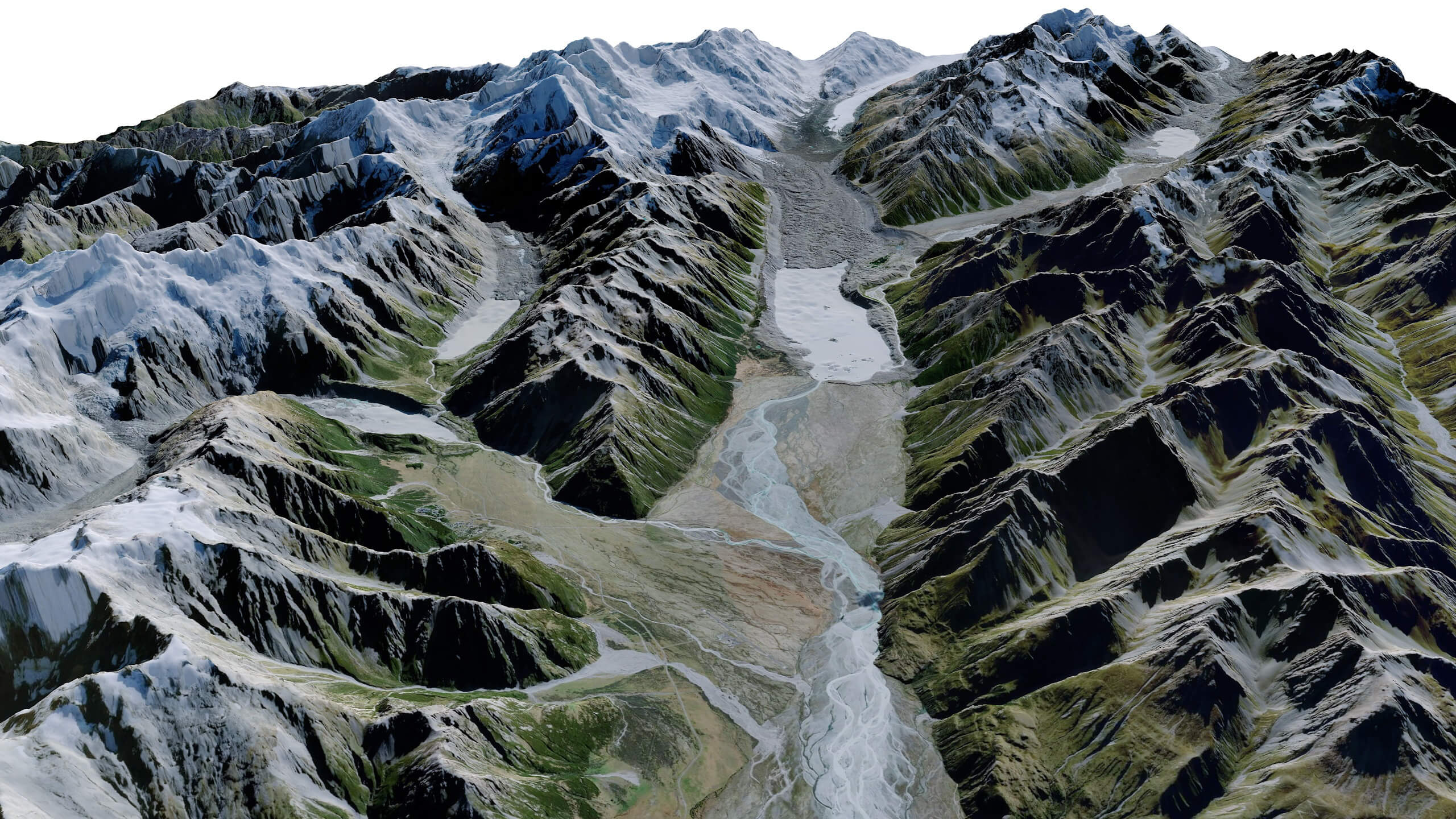 Aoraki Mount Cook New Zealand Terrain 3D Model by 3dstudio