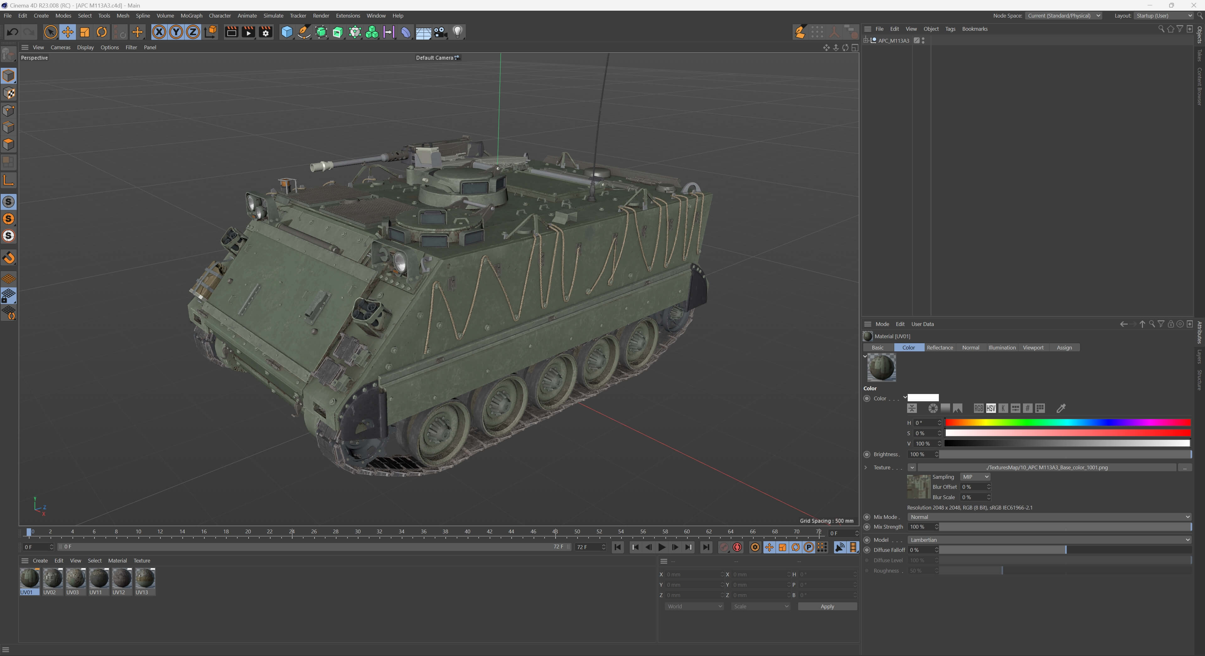 APC M113A3 Tank - 3D Model by 3dstudio