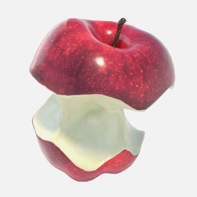 Apple Bitten - 3D Model by 3dstudio