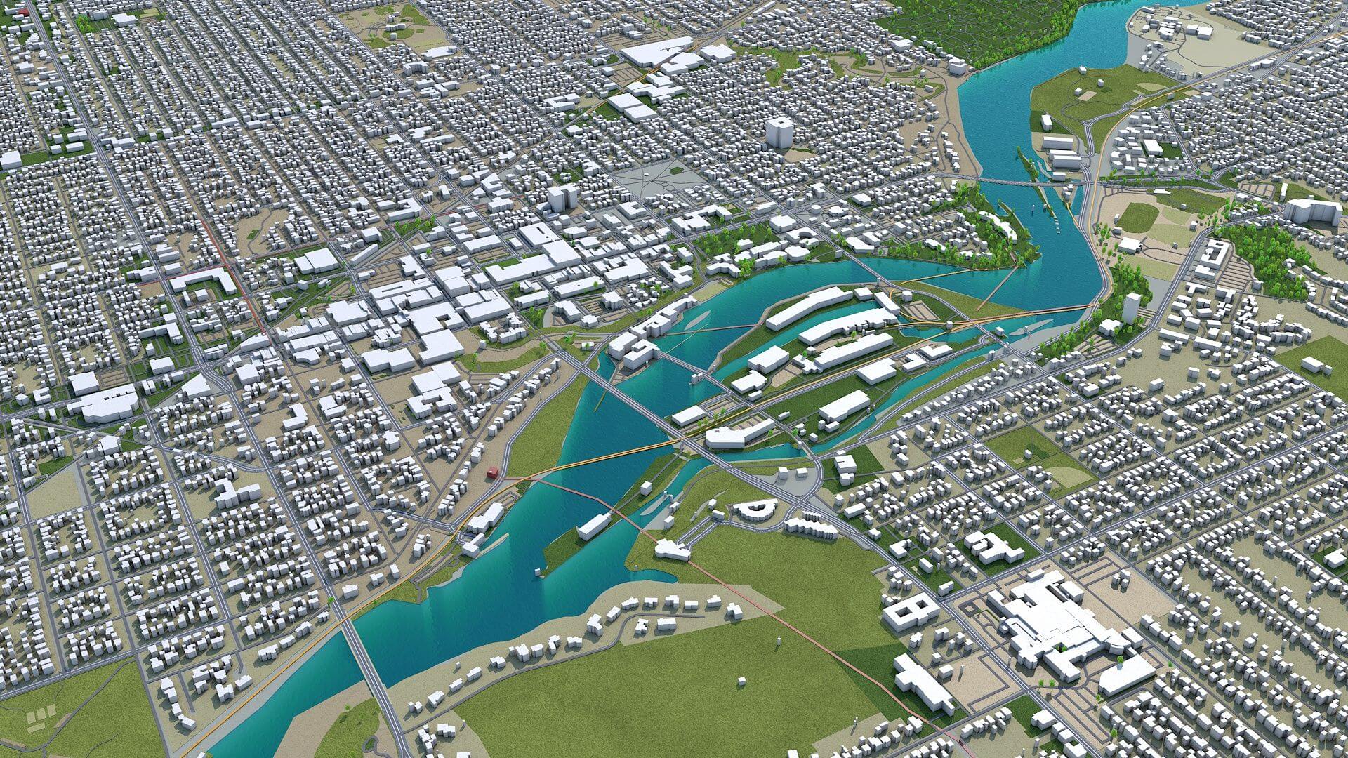 Appleton Wisconsin 40km - 3D Model by 3dstudio