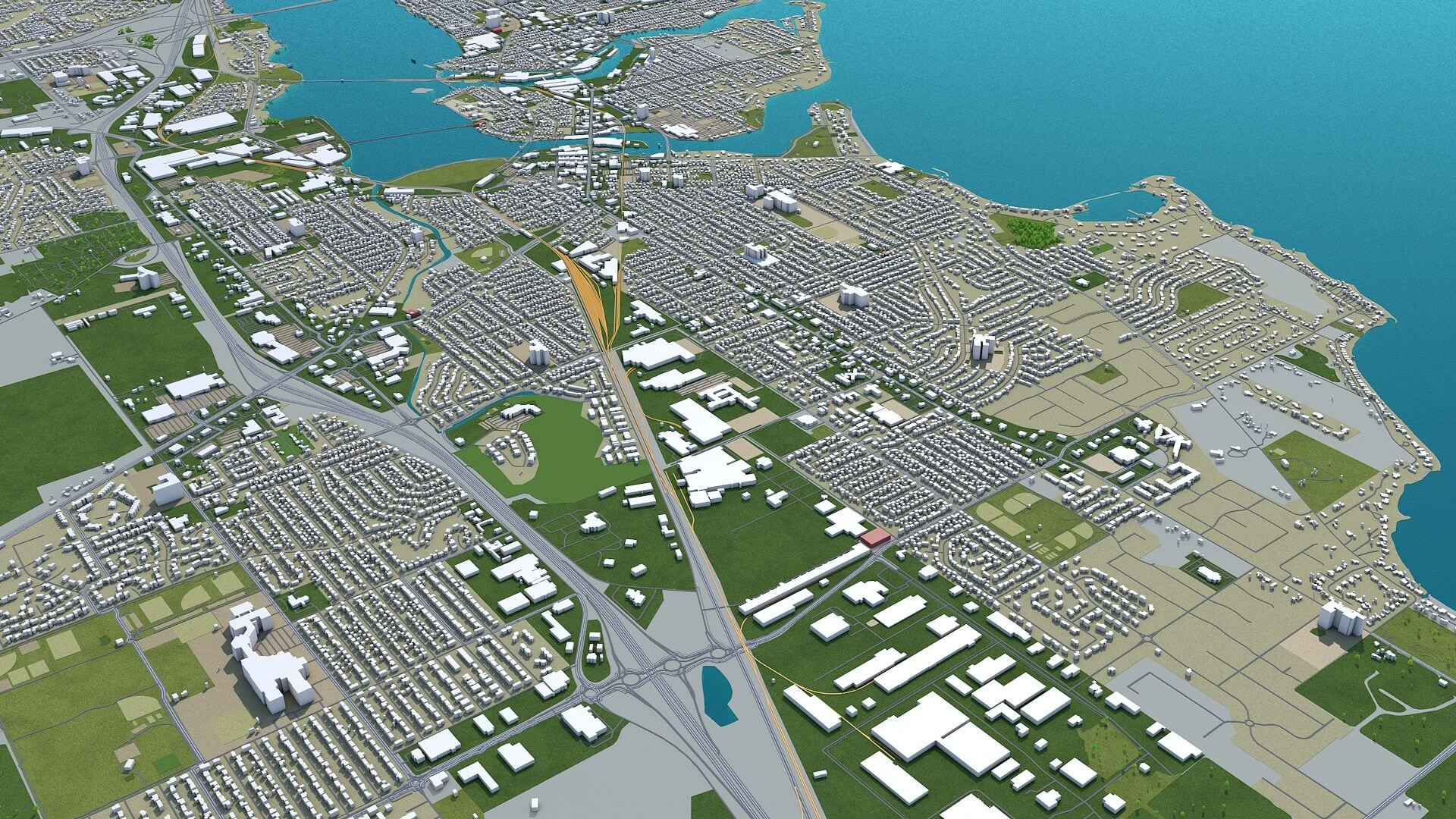 Appleton Wisconsin 40km - 3D Model by 3dstudio