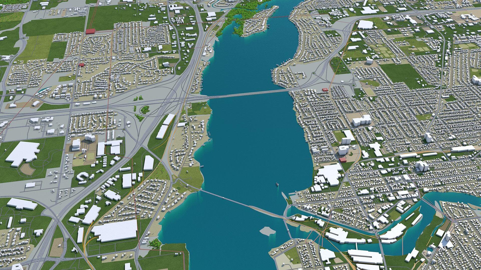 Appleton Wisconsin 40km - 3D Model by 3dstudio