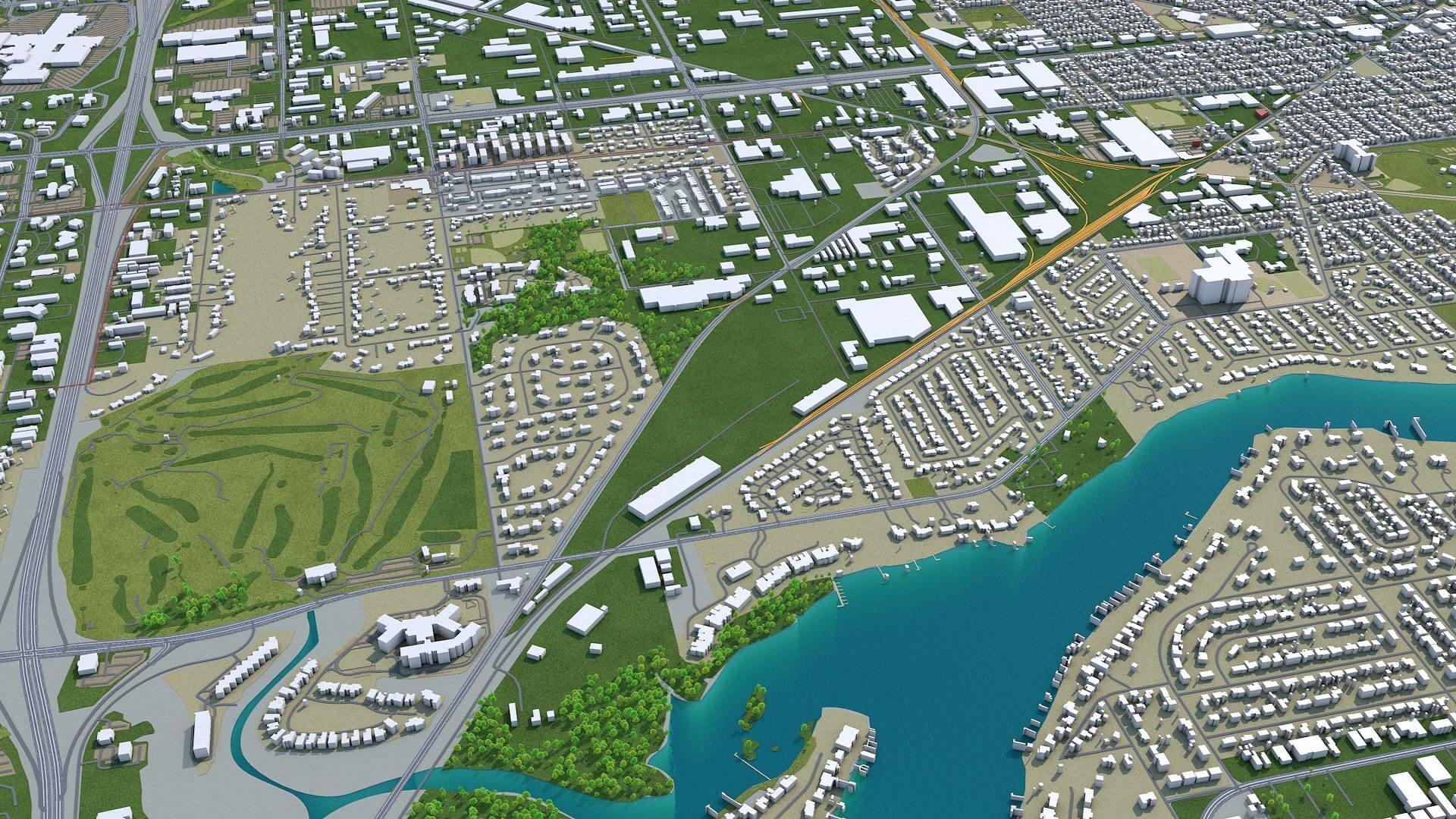 Appleton Wisconsin 40km - 3D Model by 3dstudio