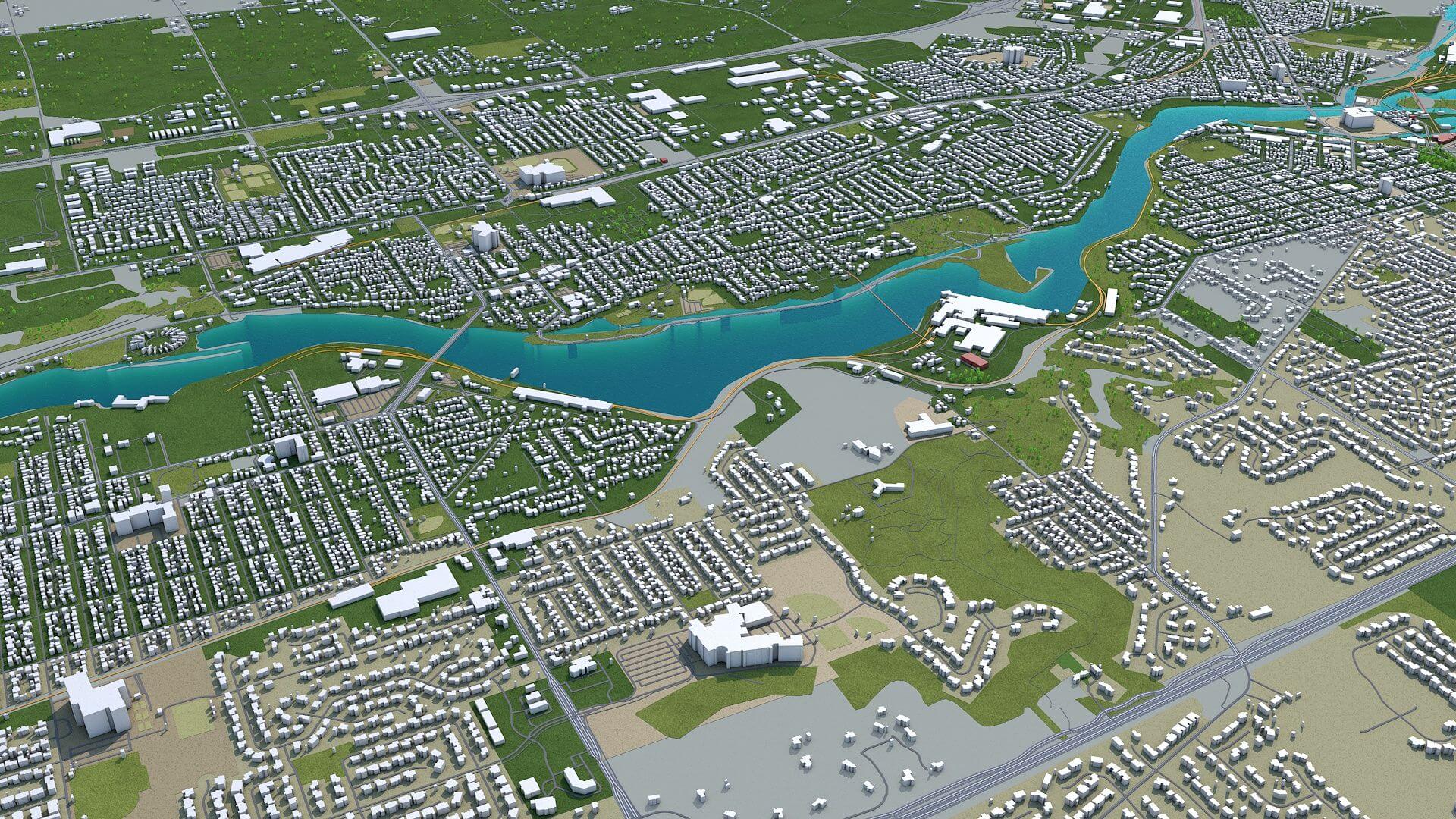 Appleton Wisconsin 40km - 3D Model by 3dstudio