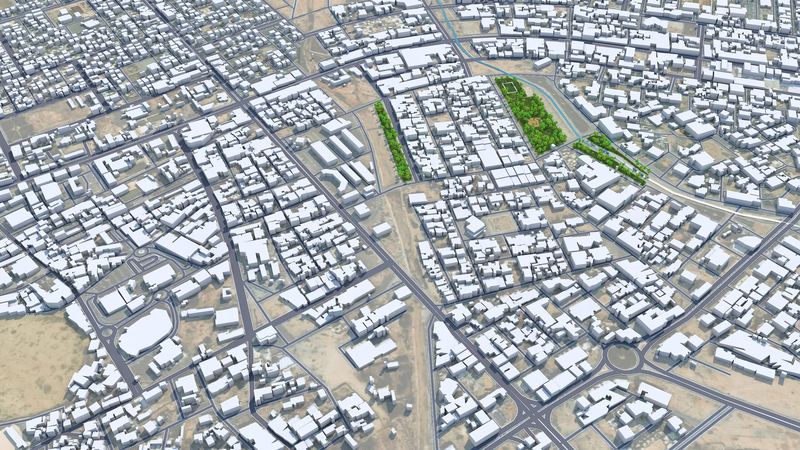 AR Rass City Saudi Arabia 3D Model 35km by 3dstudio