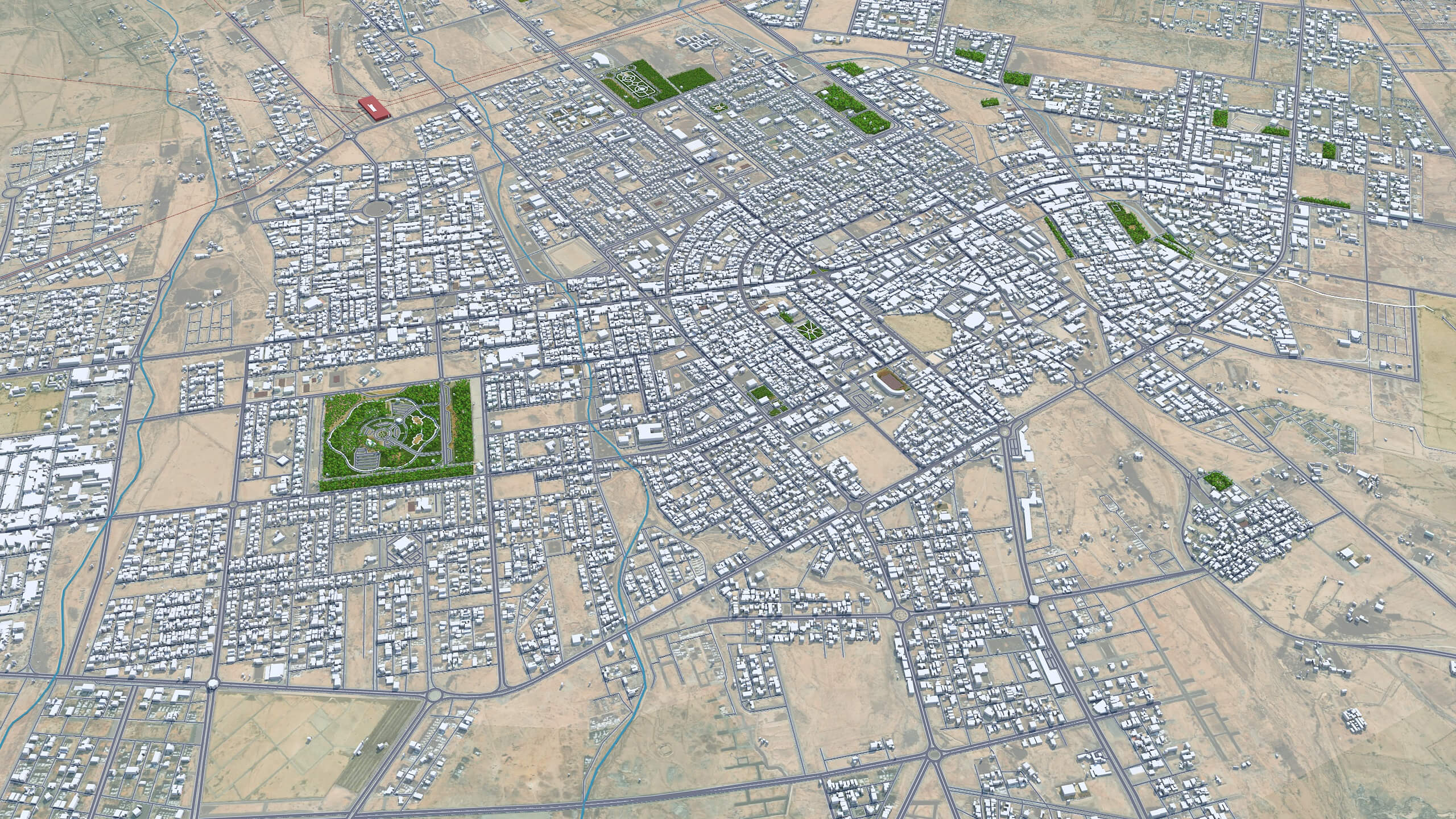 AR Rass City Saudi Arabia 3D Model 35km by 3dstudio