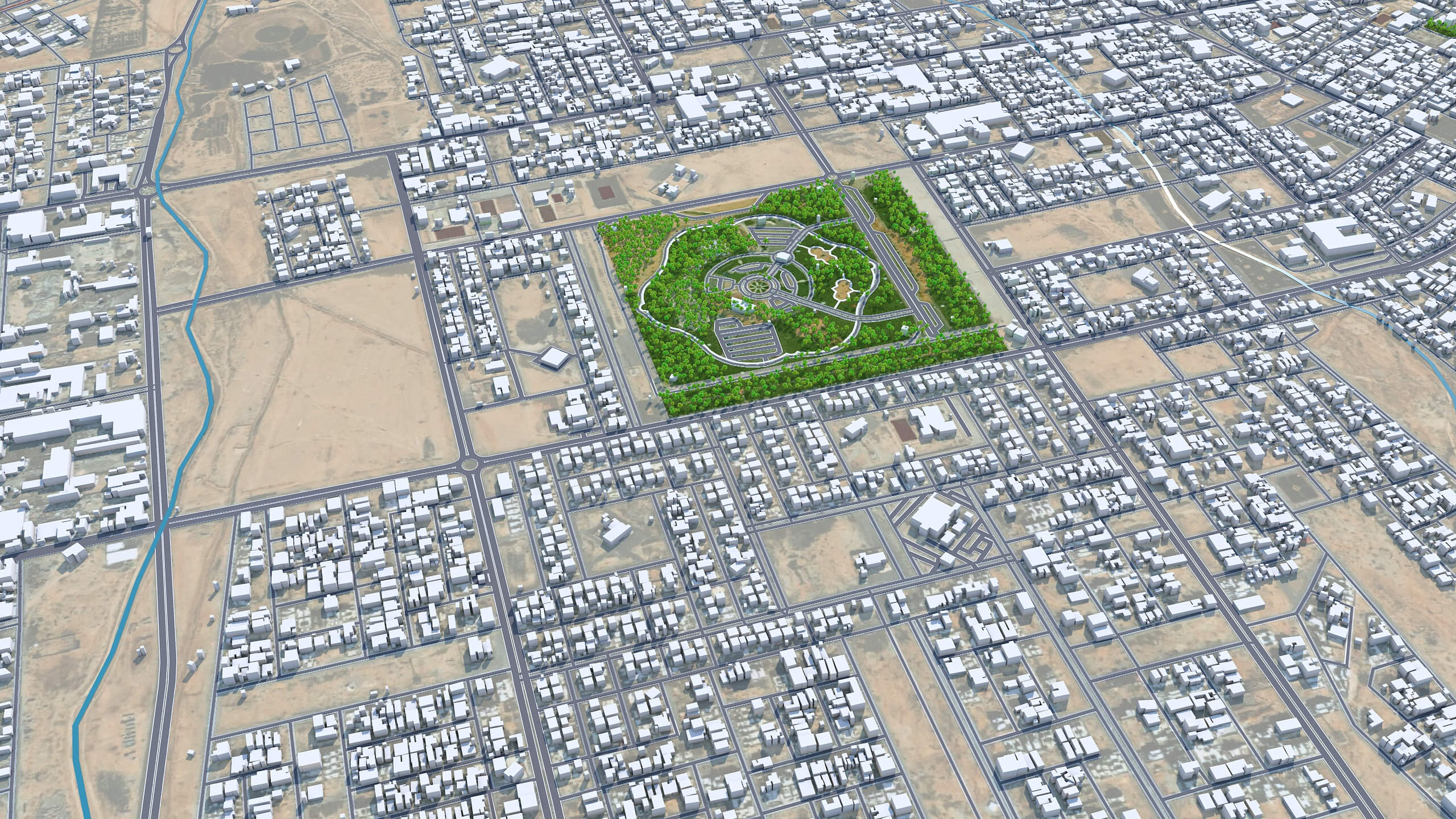 AR Rass City Saudi Arabia 3D Model 35km by 3dstudio