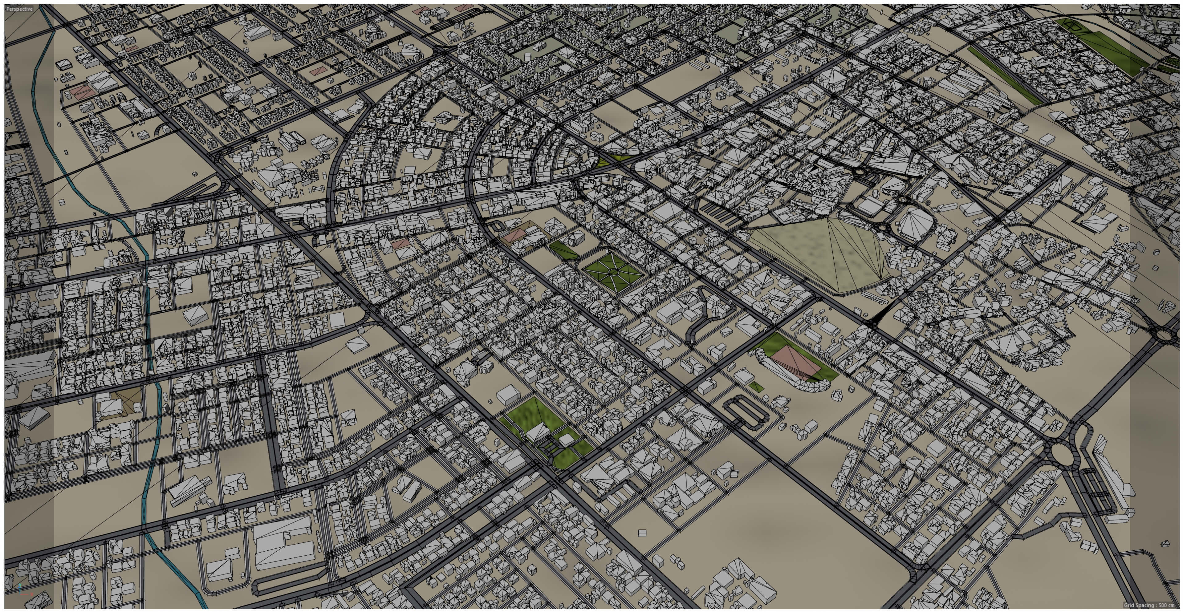AR Rass City Saudi Arabia 3D Model 35km by 3dstudio