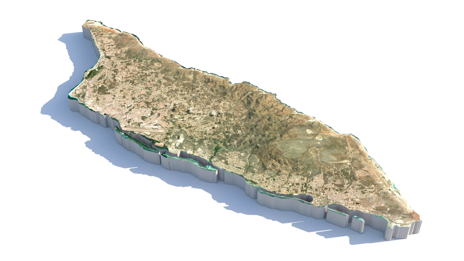 Aruba Terrain Map - 3D Model by 3dstudio