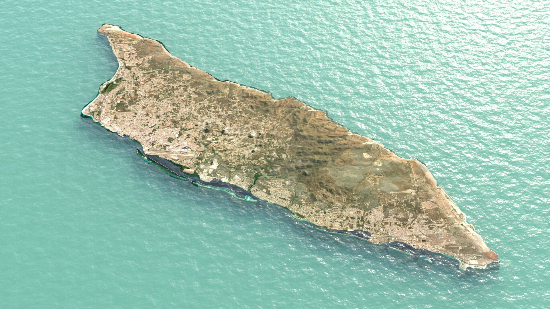 Aruba Terrain Map - 3D Model by 3dstudio