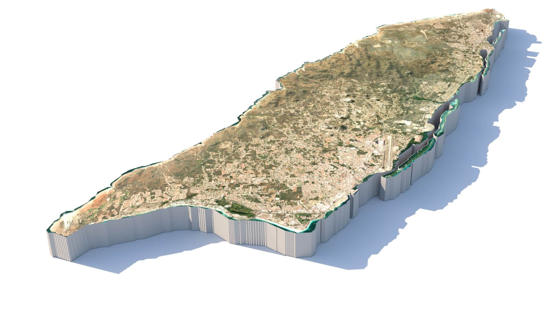 Aruba Terrain Map - 3D Model by 3dstudio