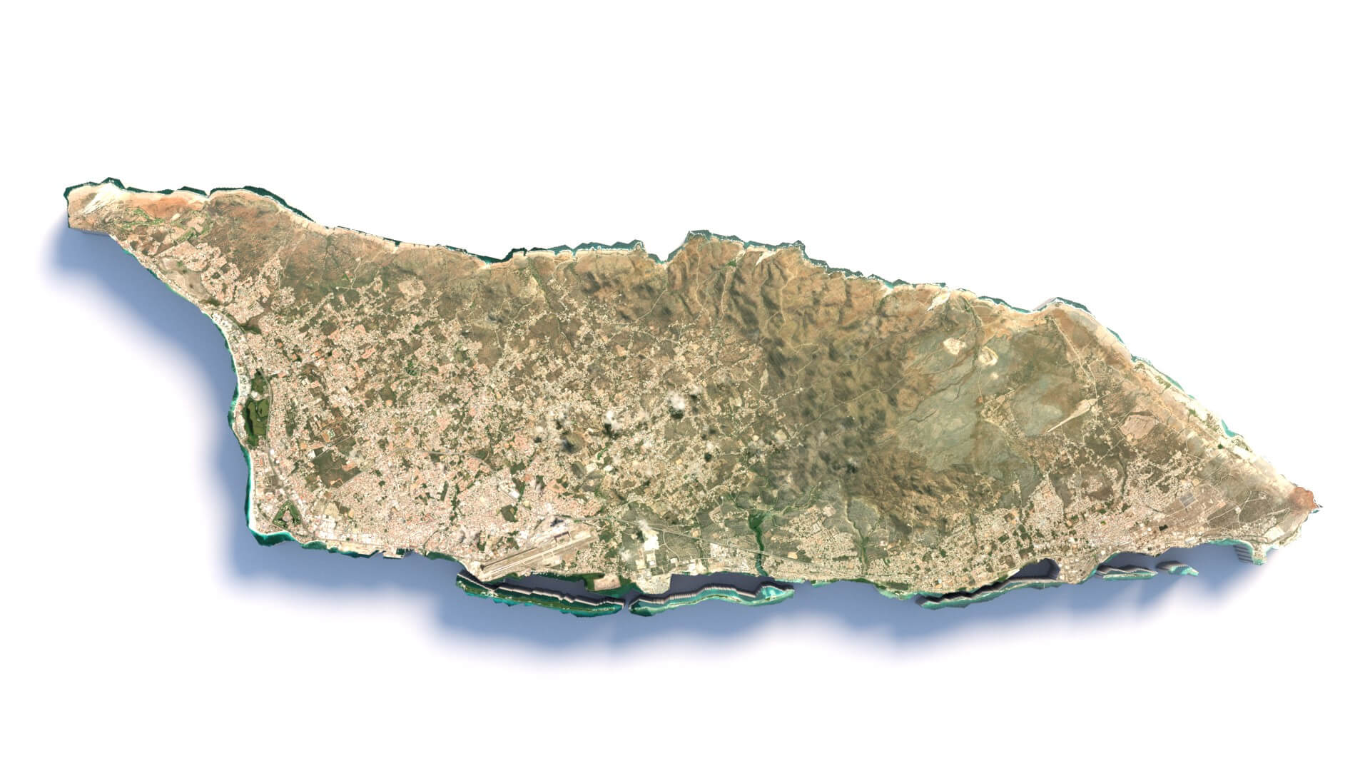 Aruba Terrain Map - 3D Model by 3dstudio