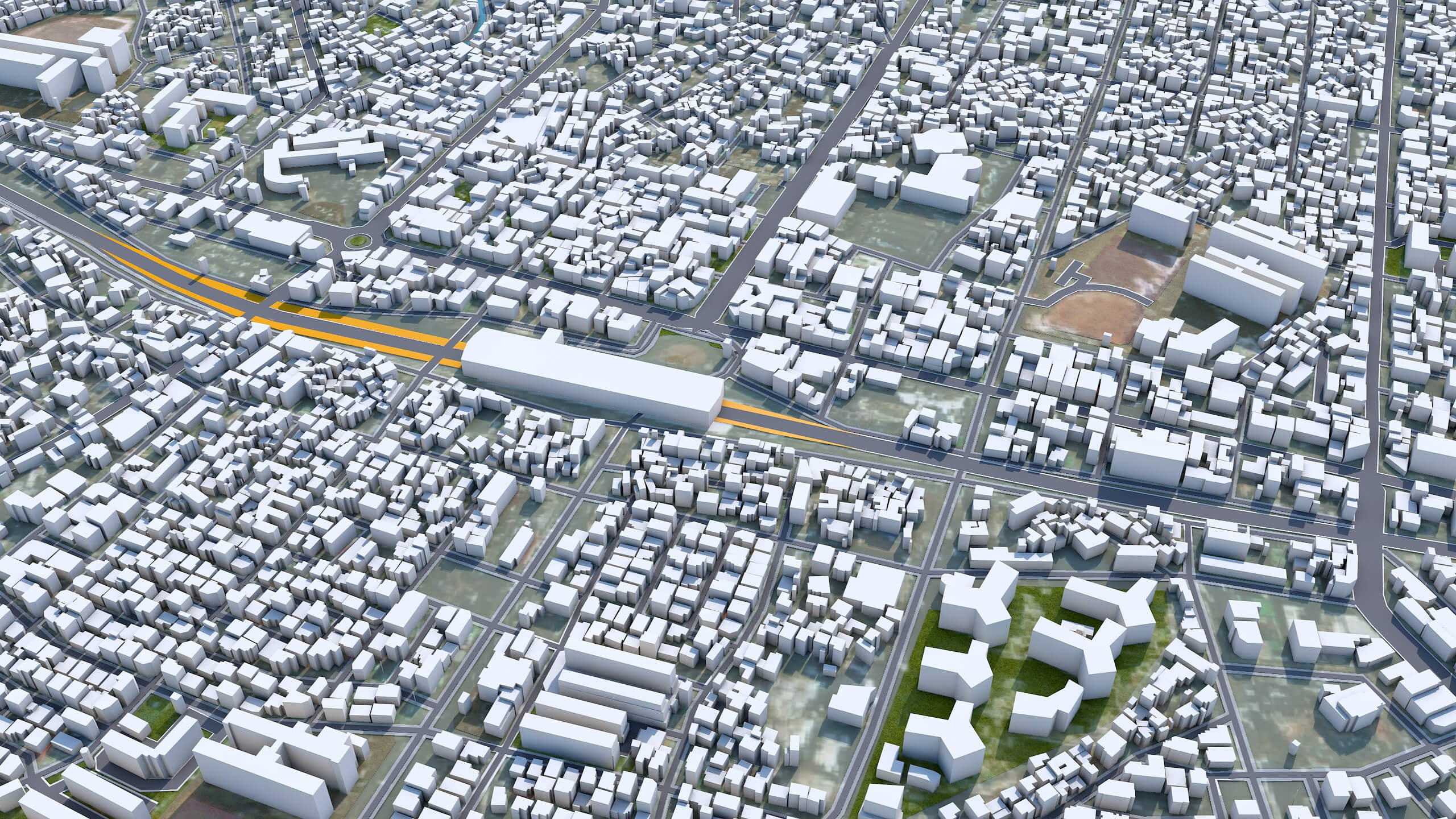 Asan City South Korea 20km - 3D Model by 3dstudio