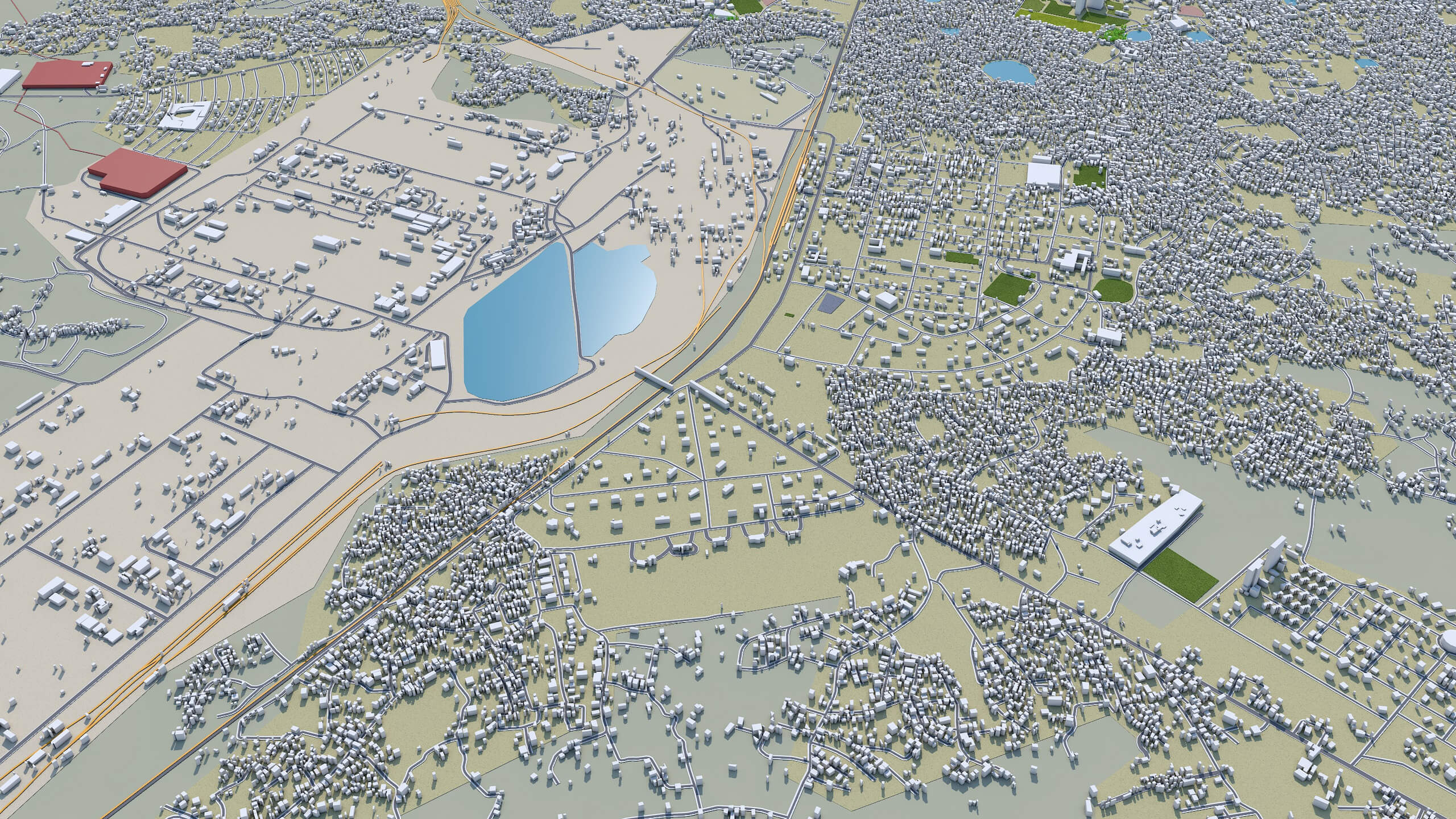 Asansol City West Bengal India 3D Model 20km by 3dstudio