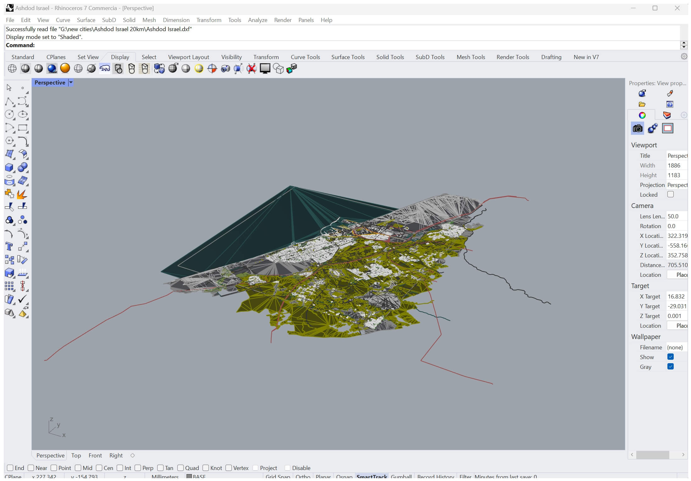 Ashdod City Israel 3D Model 20km by 3dstudio