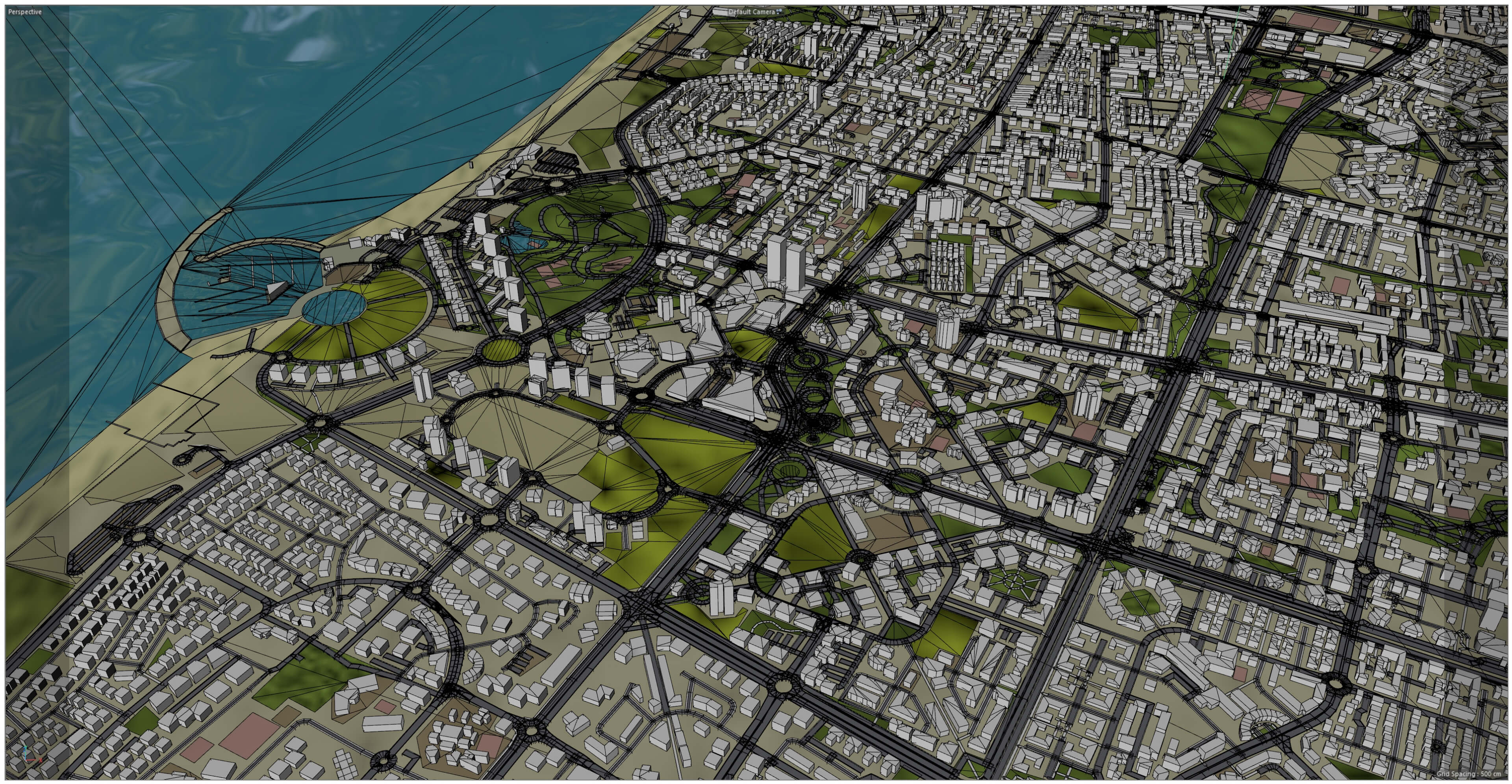 Ashdod City Israel 3D Model 20km by 3dstudio