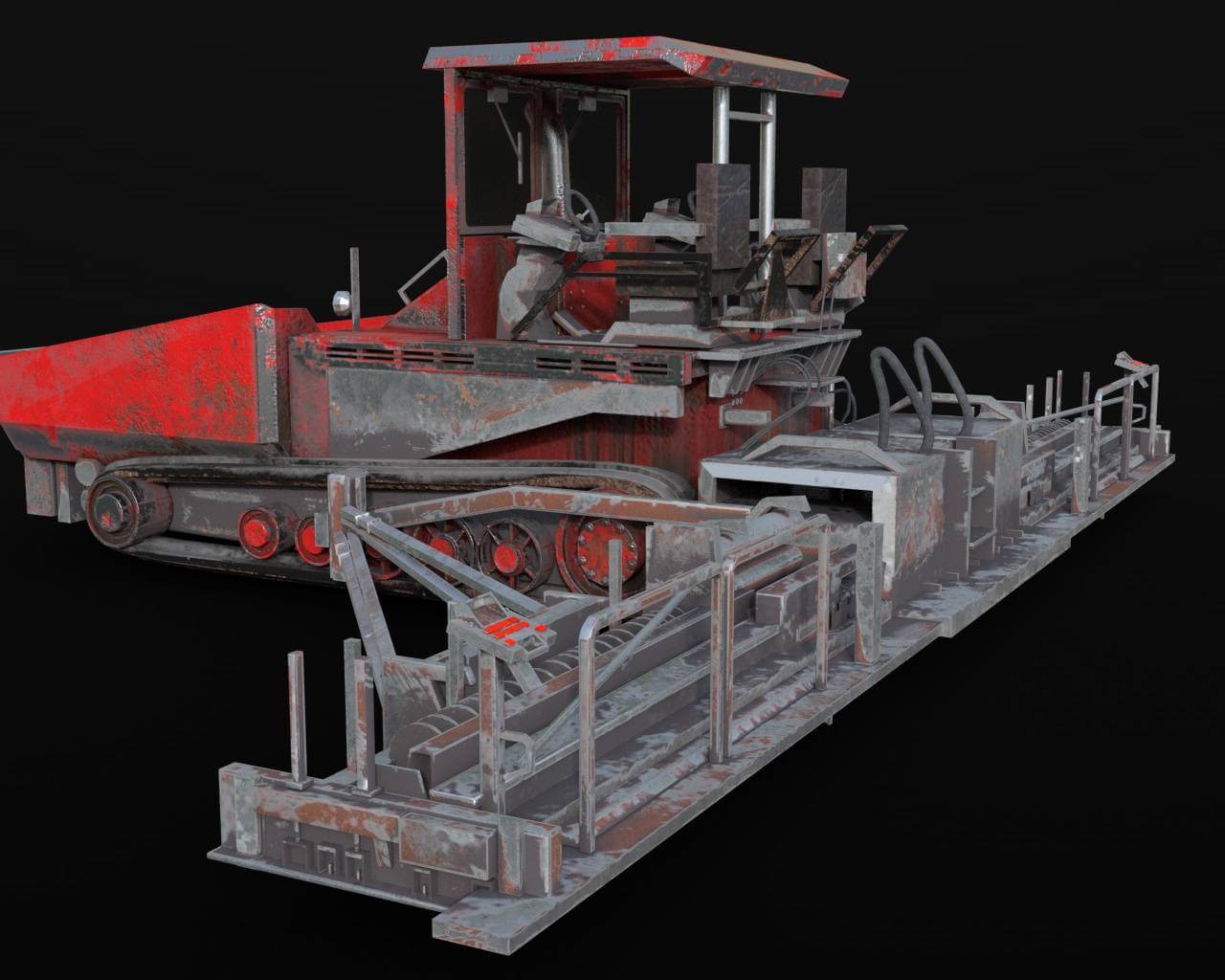 Asphalt Paver - 3D Model by 3dstudio