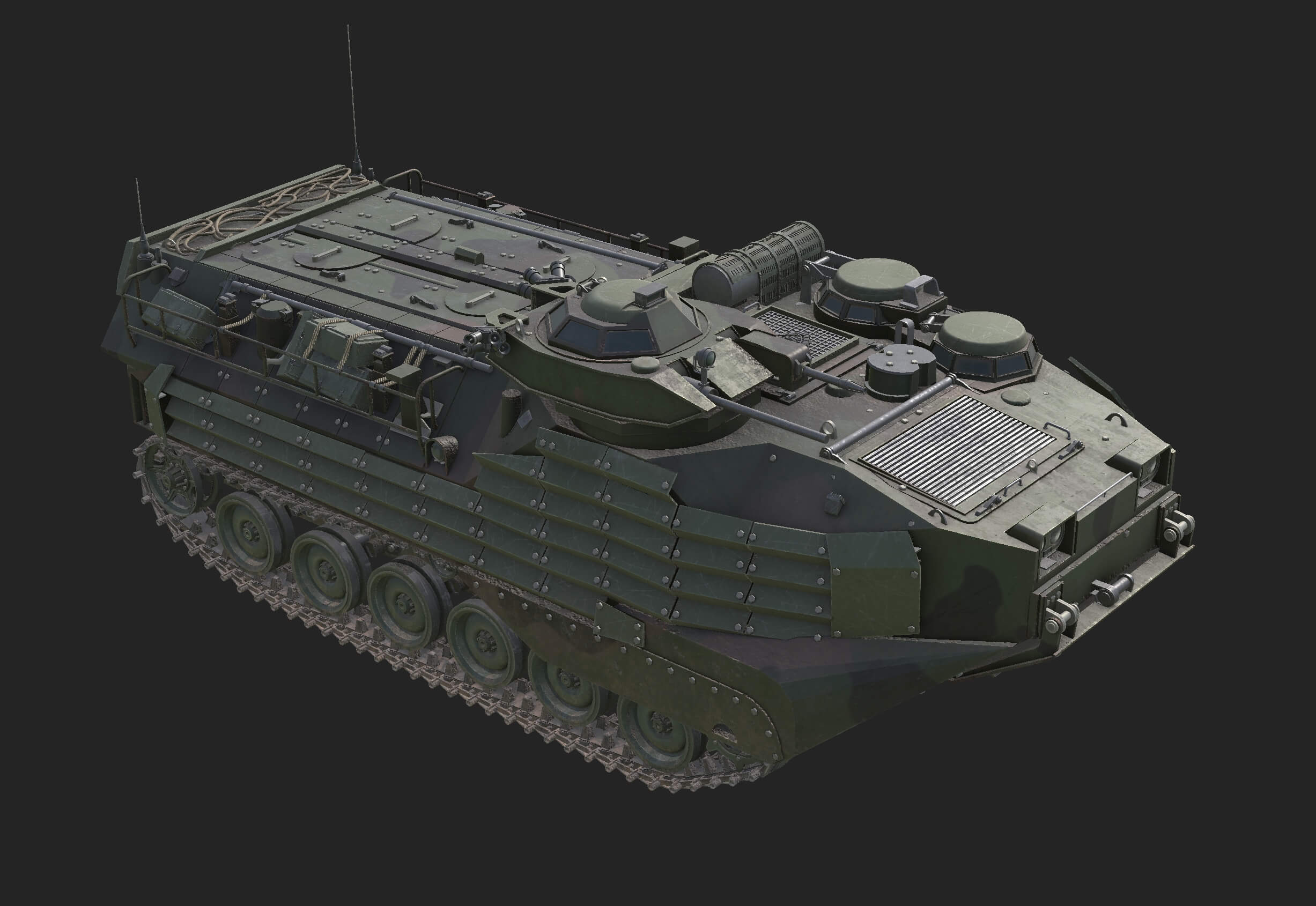 Assault Amphibious Vehicle Aavp 7A1 - 3D Model by 3dstudio