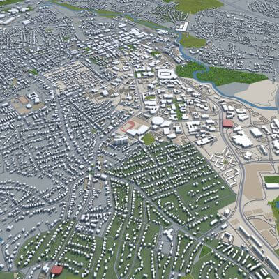 Athens Georgia 40km - 3D Model by 3dstudio