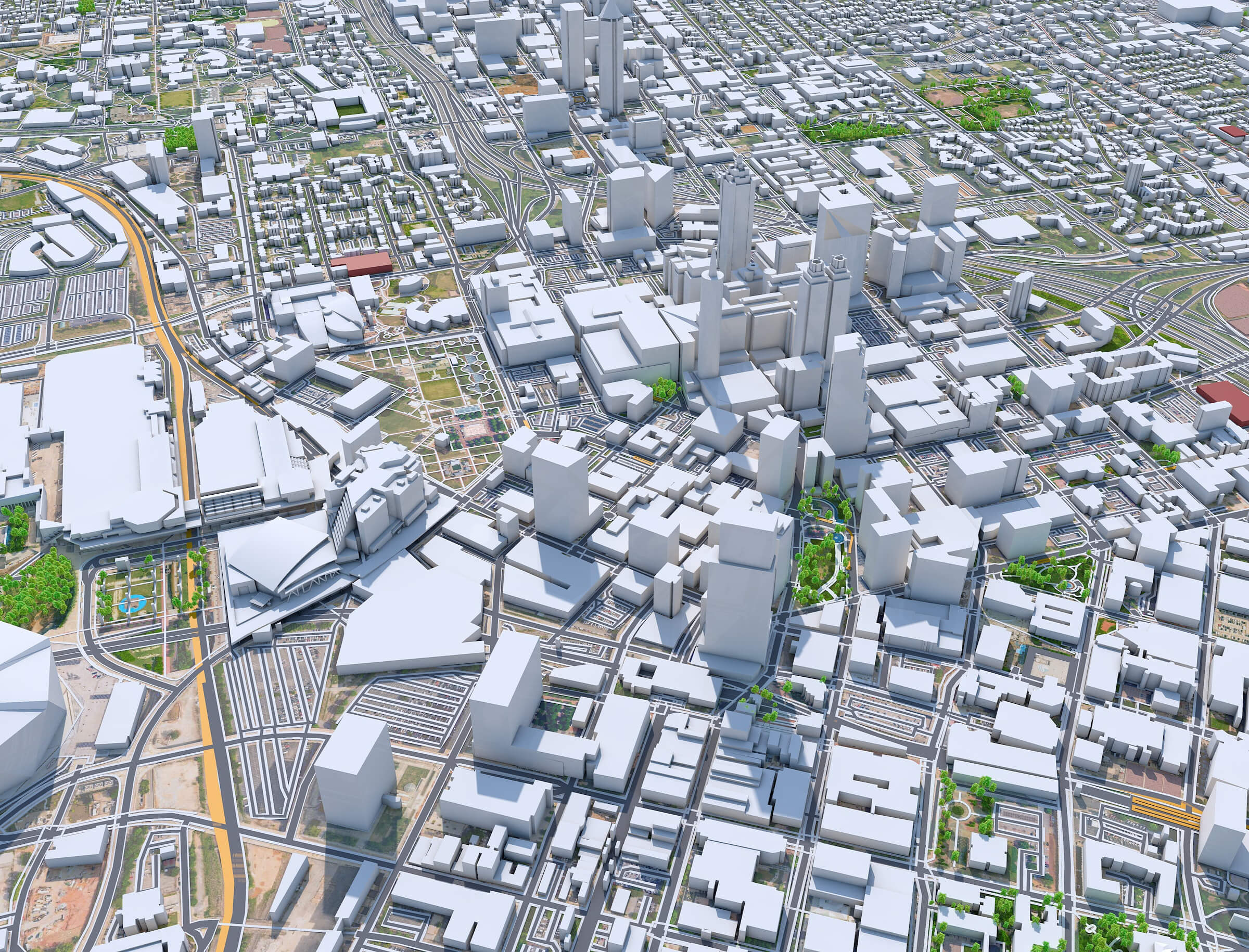 Atlanta Georgia USA Downtown 8km - 3D Model by 3dstudio