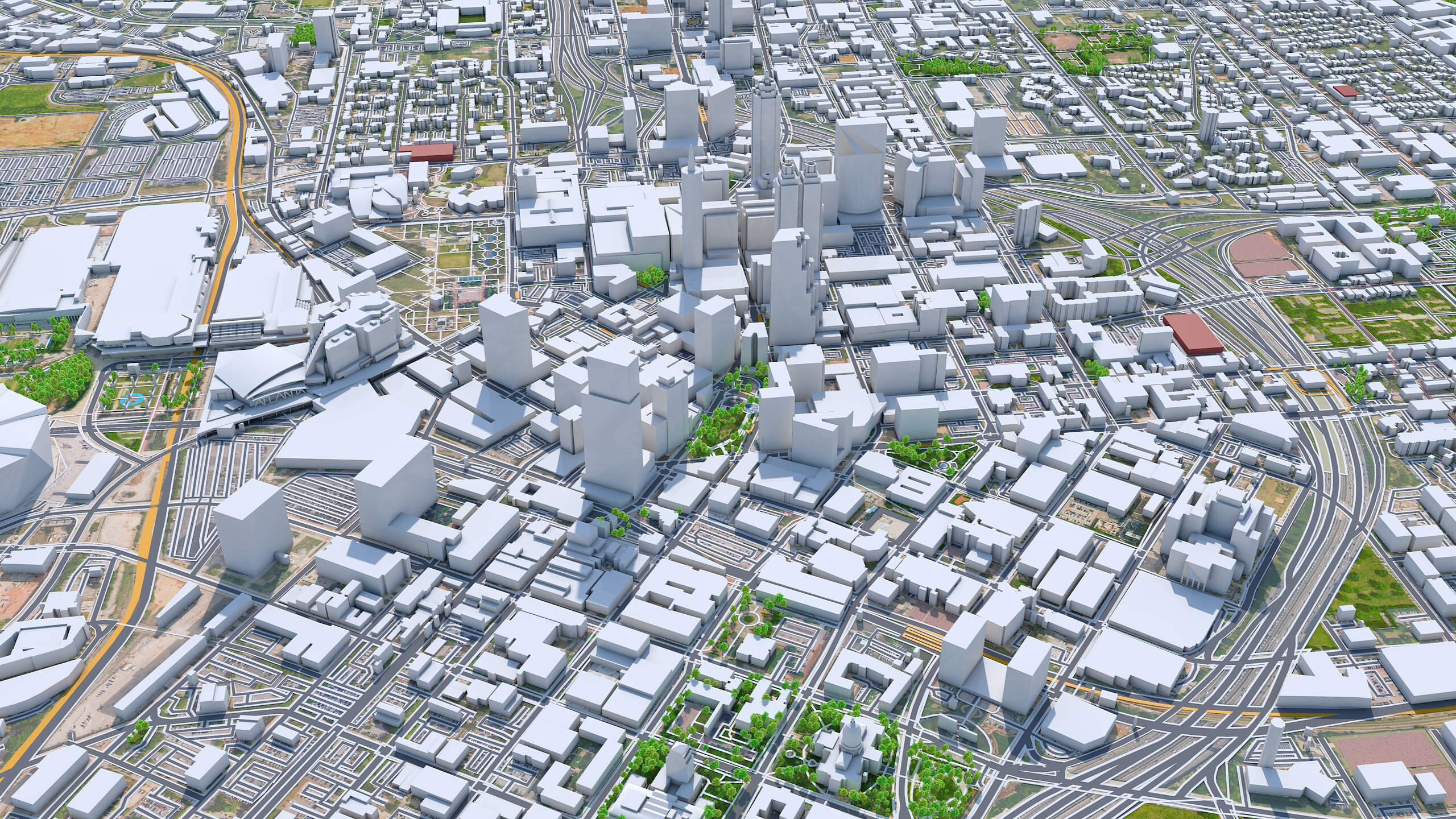 Atlanta Georgia USA Downtown 8km - 3D Model by 3dstudio