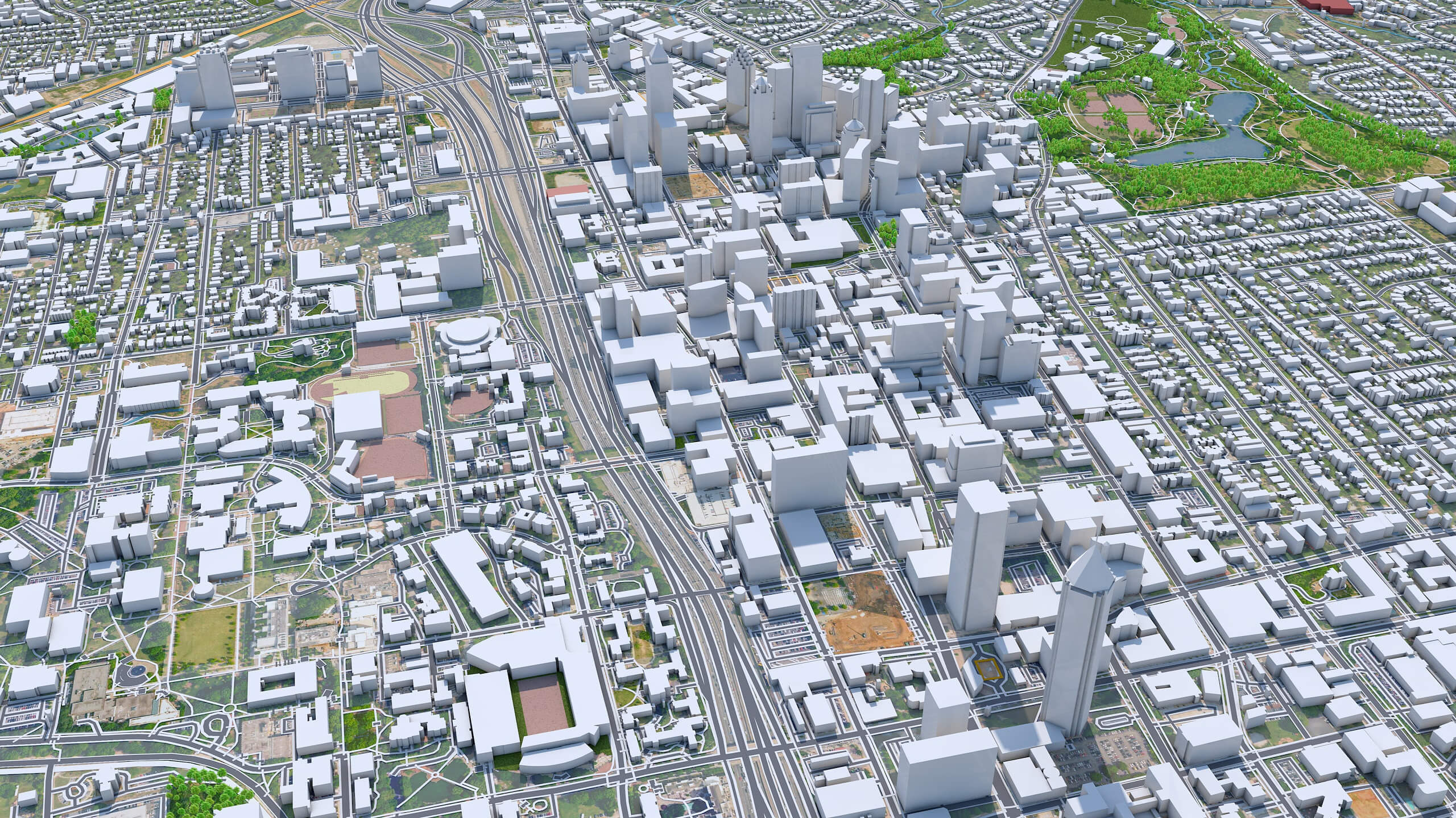 Atlanta Georgia USA Downtown 8km - 3D Model by 3dstudio