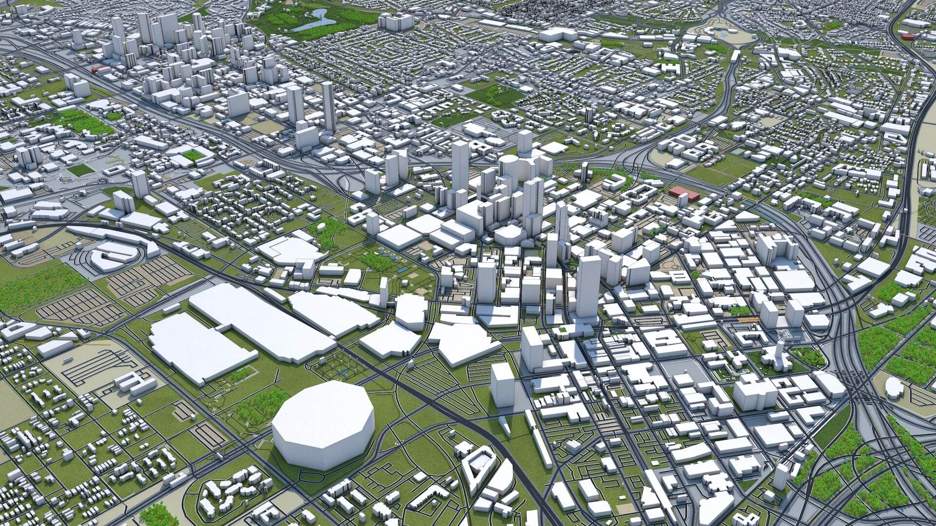 Atlanta Georgia 40km - 3D Model by 3dstudio