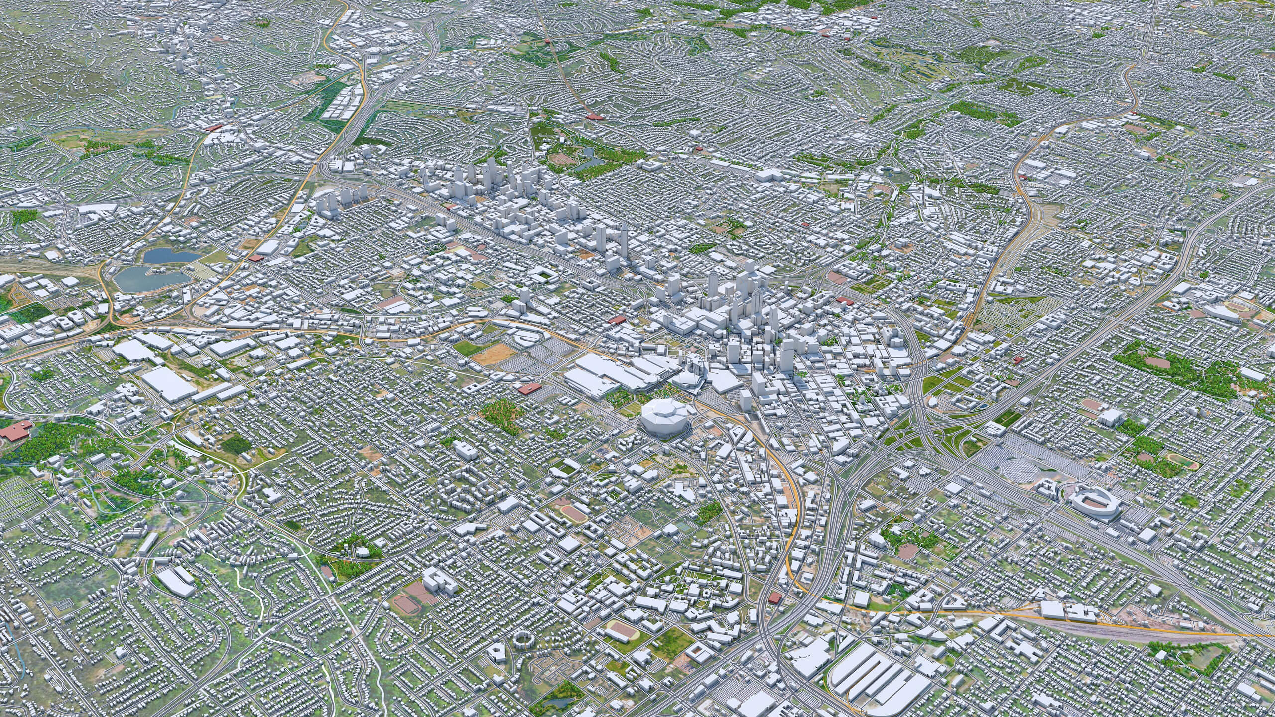 Atlanta, Georgia USA 40km - 3D Model by 3dstudio