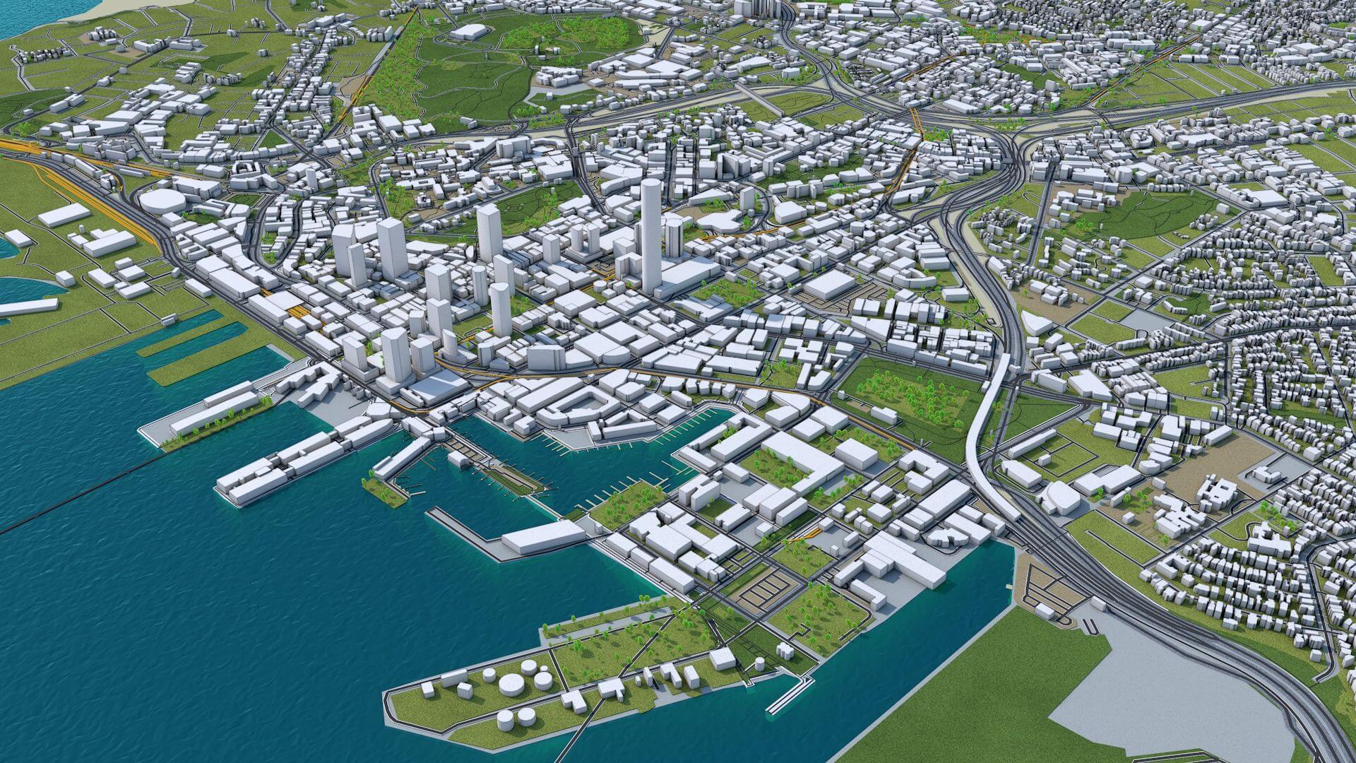 Auckland New Zealand 100km - 3D Model by 3dstudio
