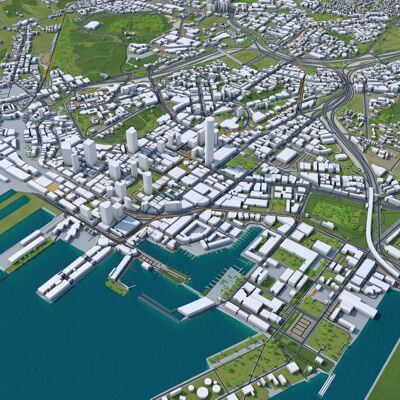 Auckland New Zealand 100km - 3D Model by 3dstudio