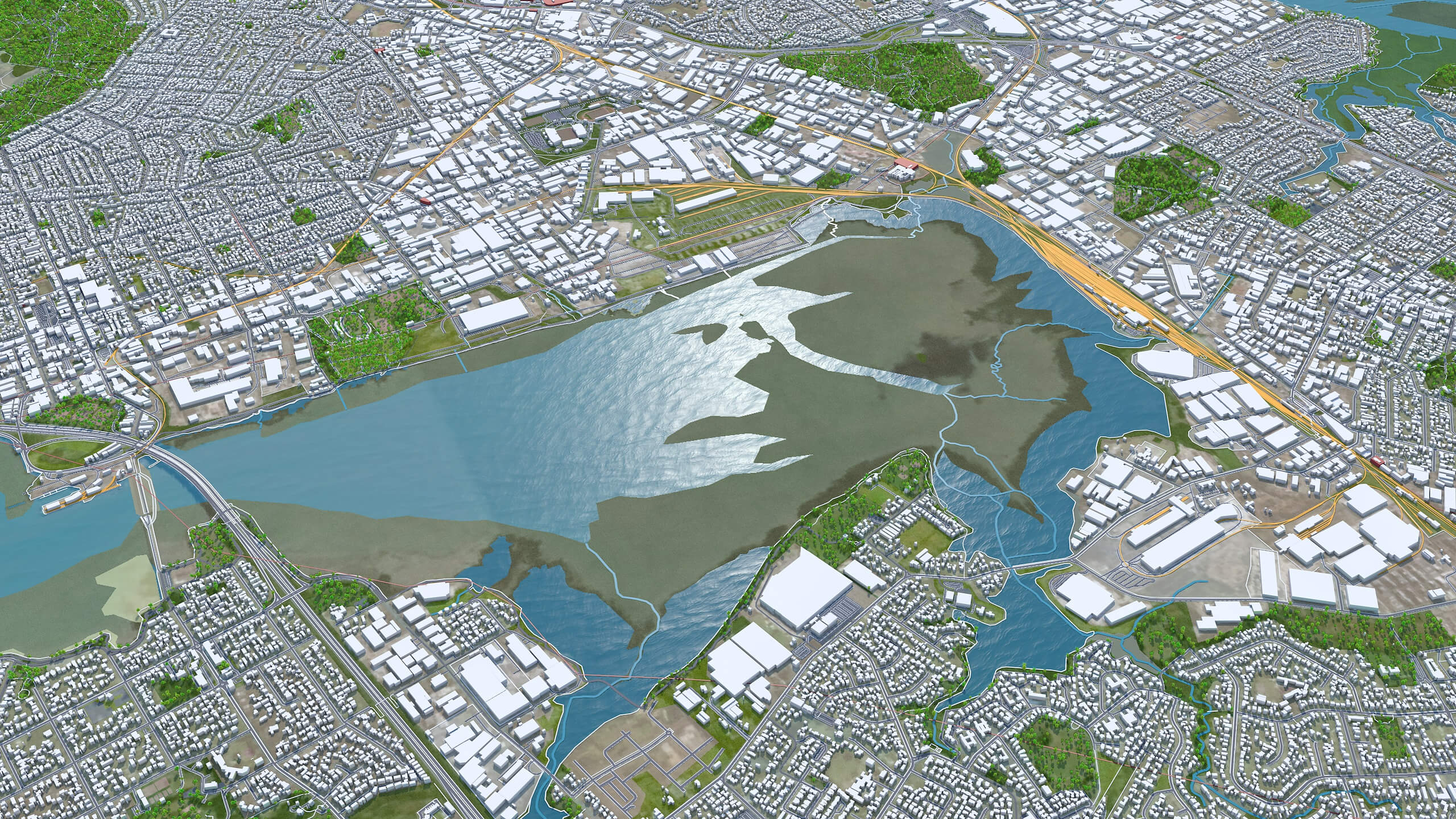 Auckland, New Zealand 100km - 3D Model by 3dstudio