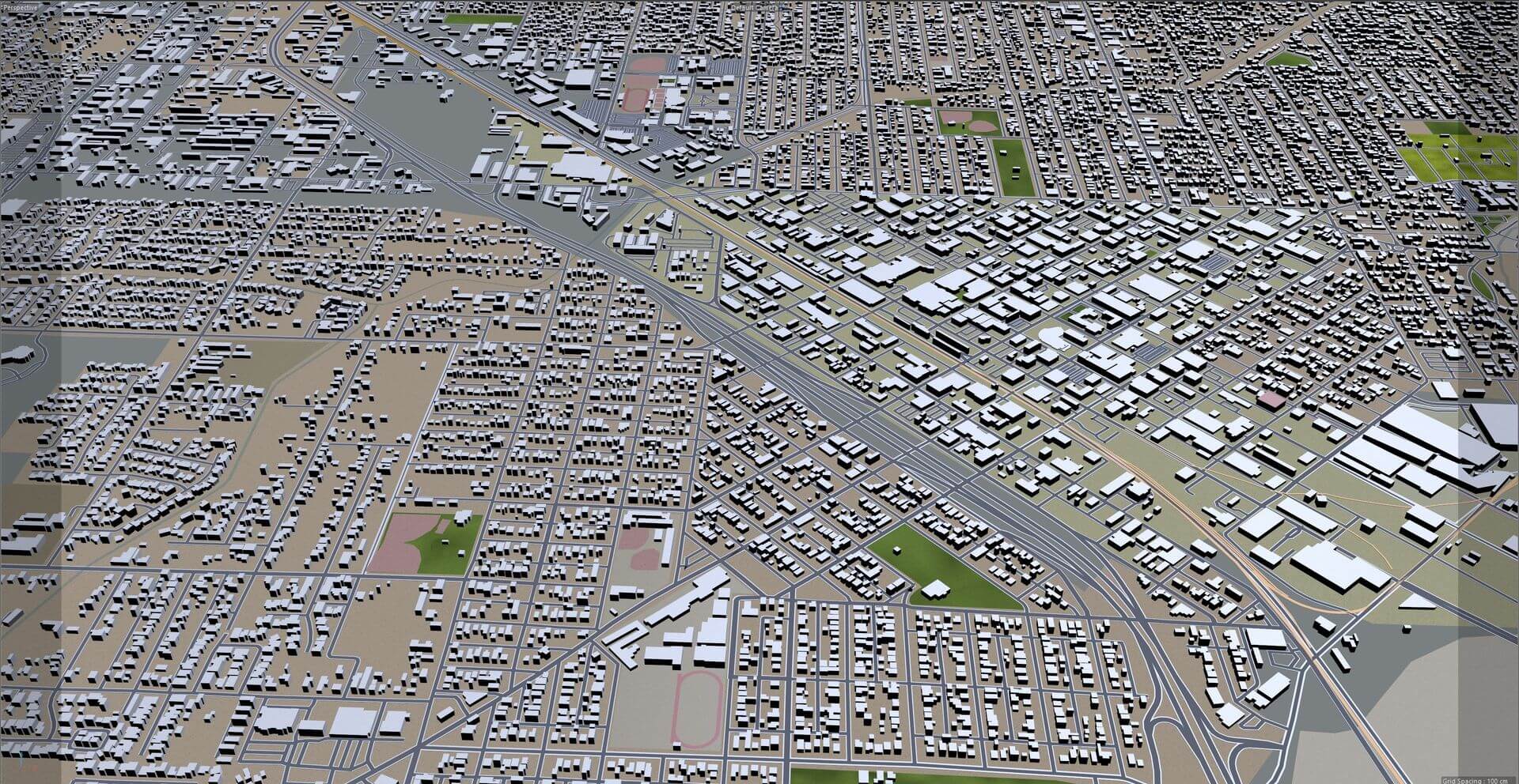 Aurora Modesto, California USA 20km - 3D Model by 3dstudio