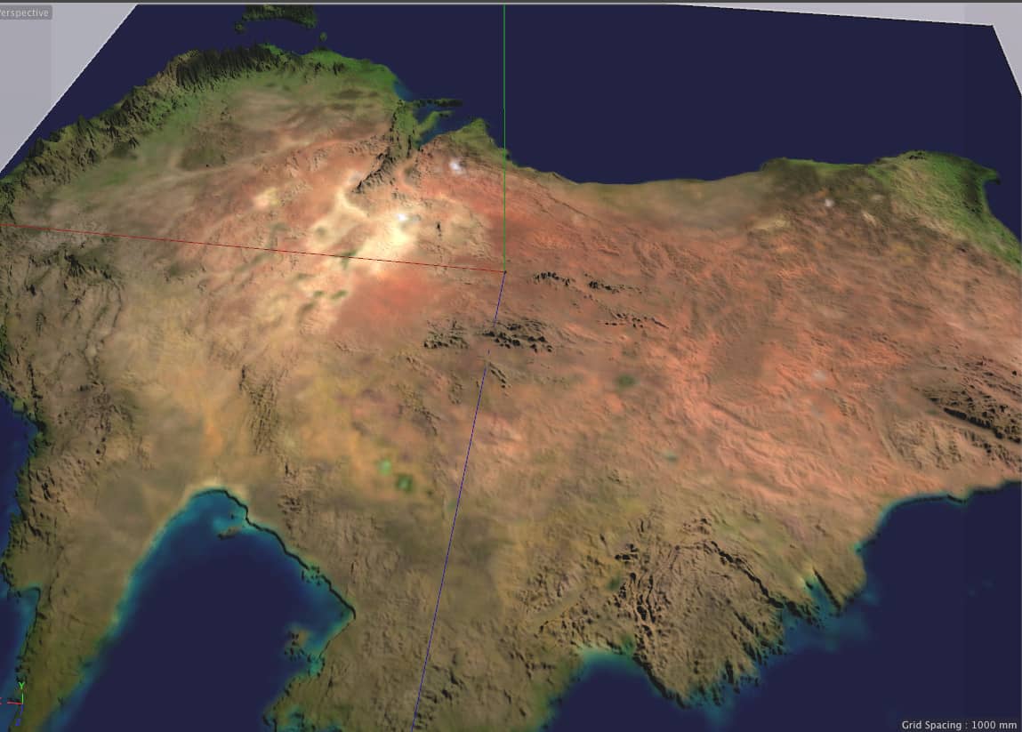 Australia Map - 3D Model by 3dstudio